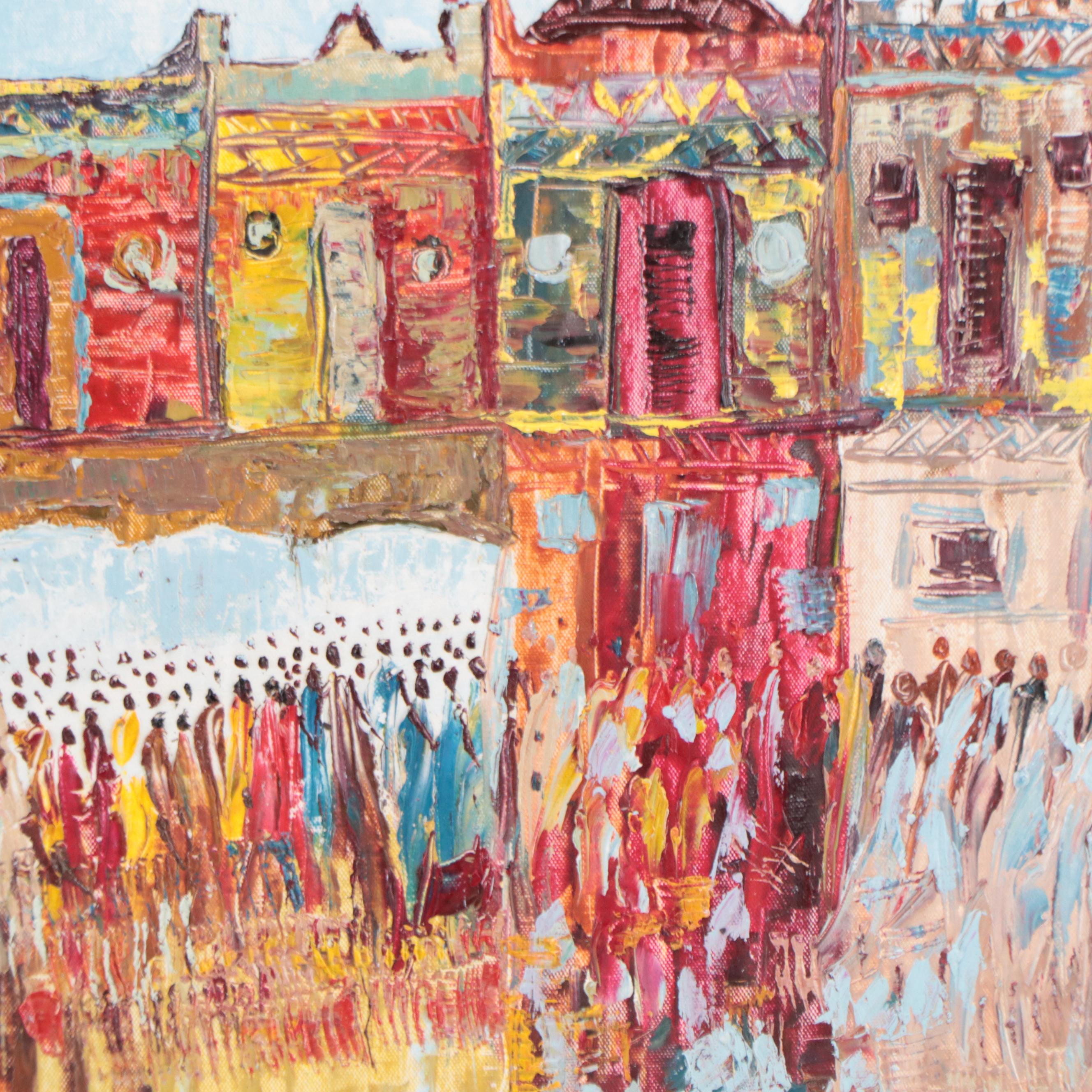 Bayo Ogundele Oil Painting "After Today's Work," 2022 | EBTH