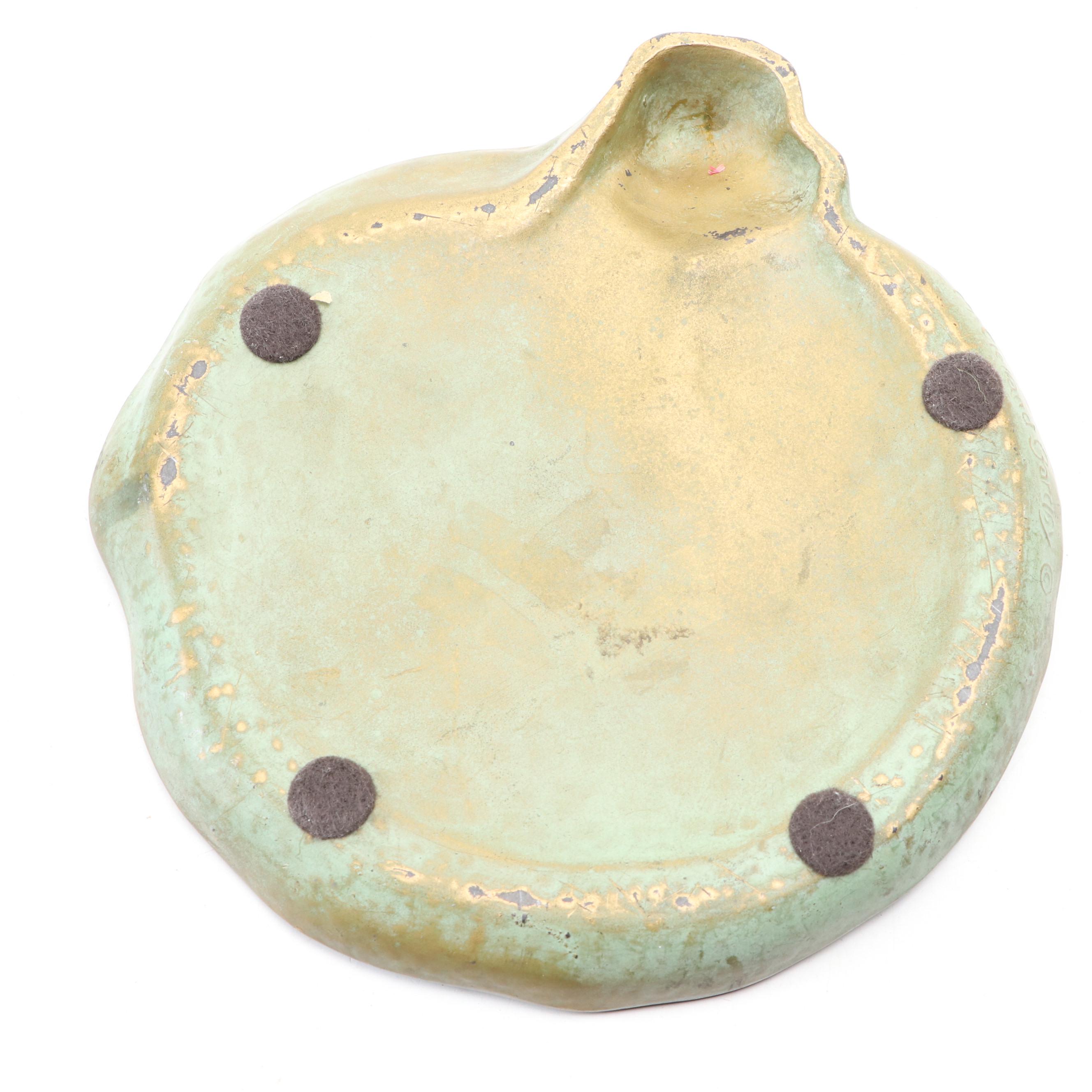 McClelland Barclay Art Nouveau Style Bronze Lilly Pad Dish, Early to ...