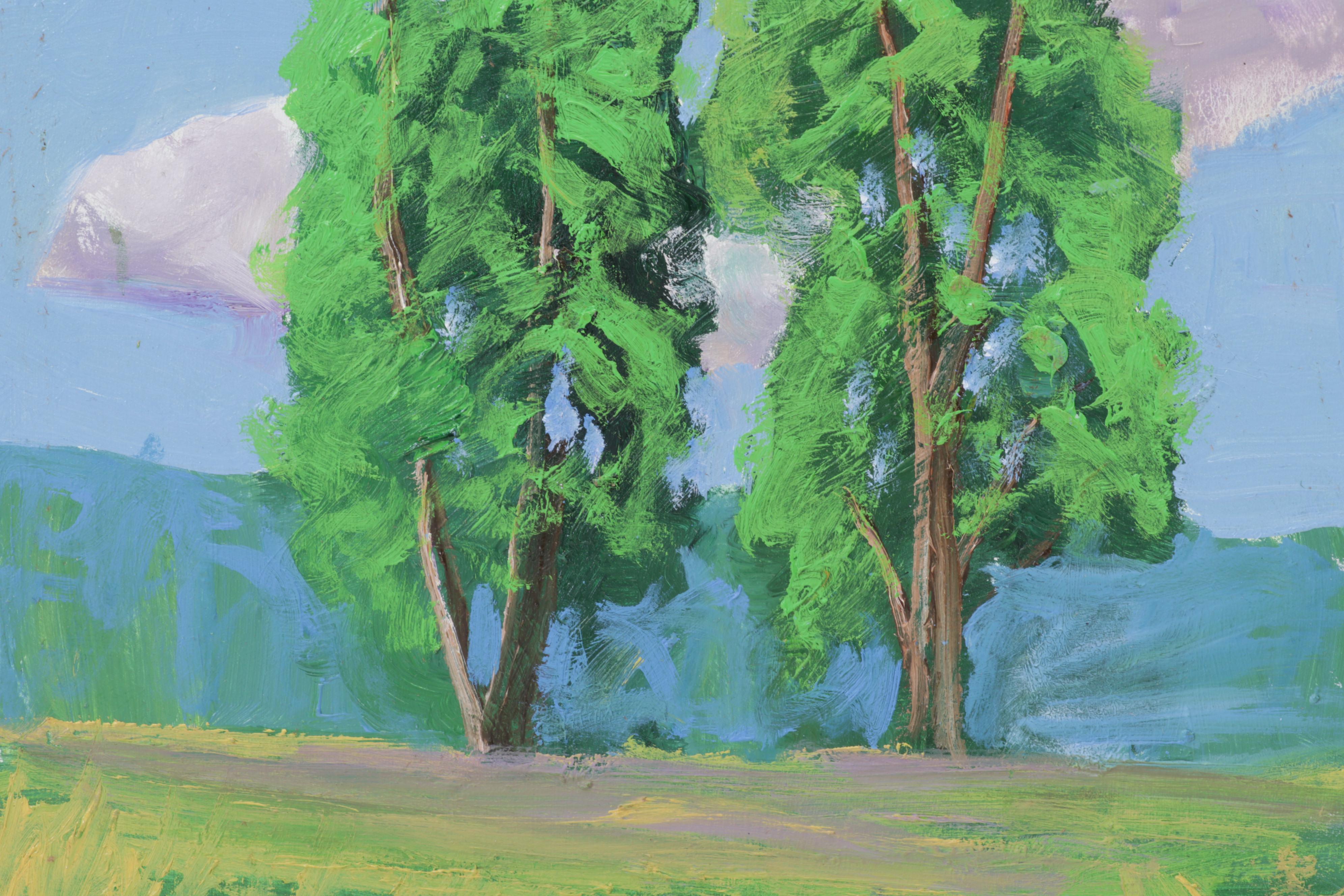 Kenneth R. Burnside Oil Painting of Pastoral Creekside, 21st Century | EBTH