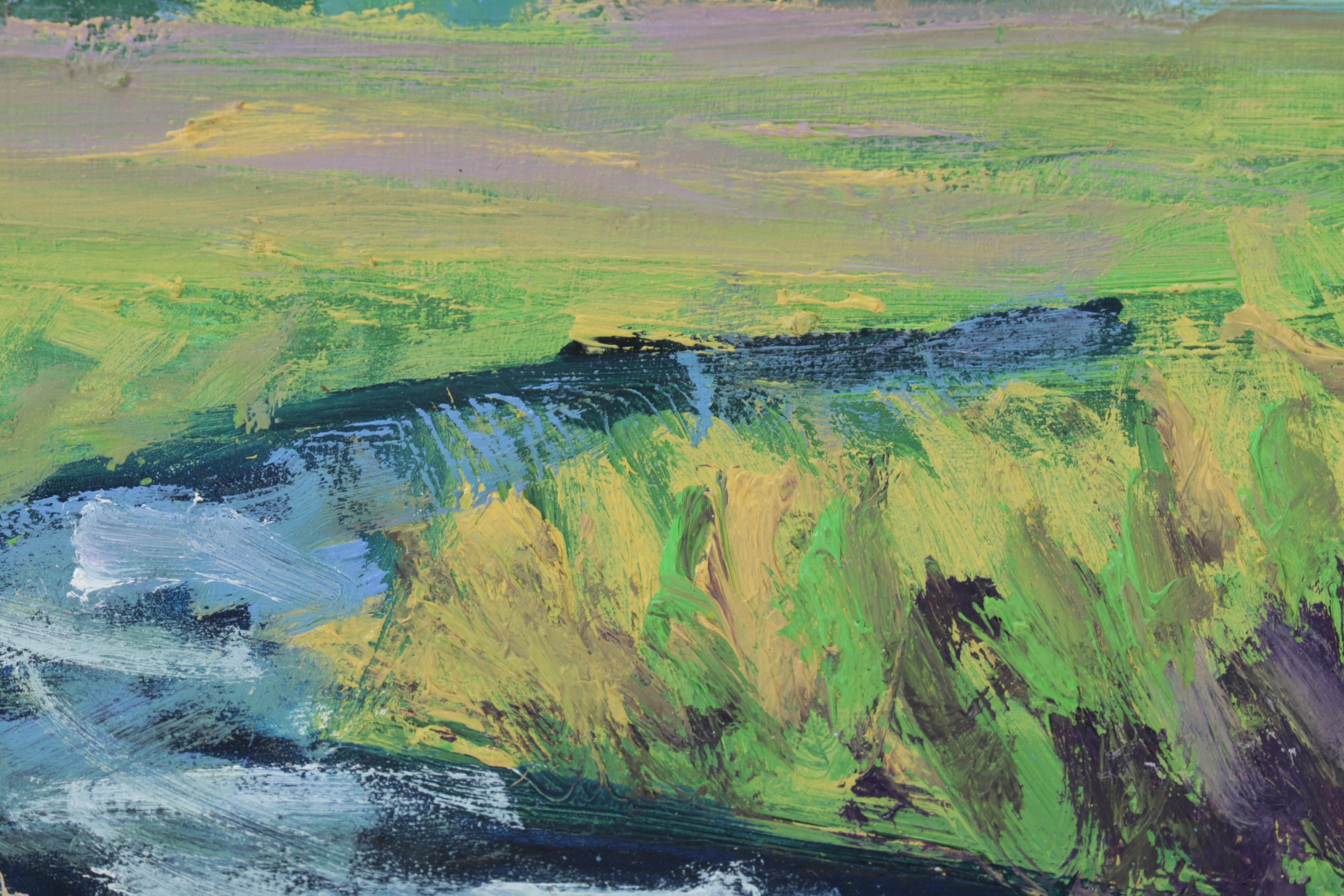 Kenneth R. Burnside Oil Painting of Pastoral Creekside, 21st Century | EBTH