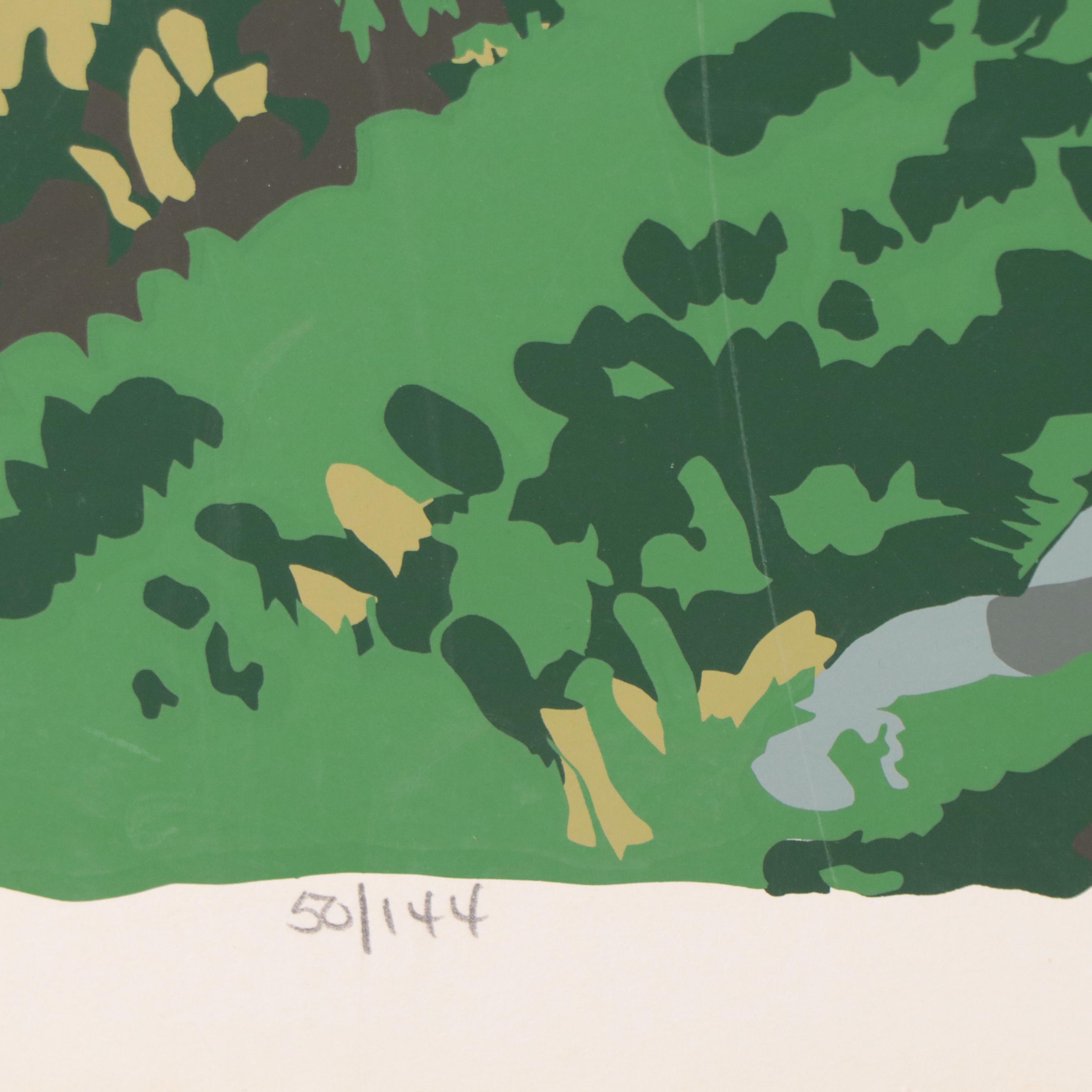 Neil G. Welliver Landscape Serigraph "Si's Hill," 1973 | EBTH