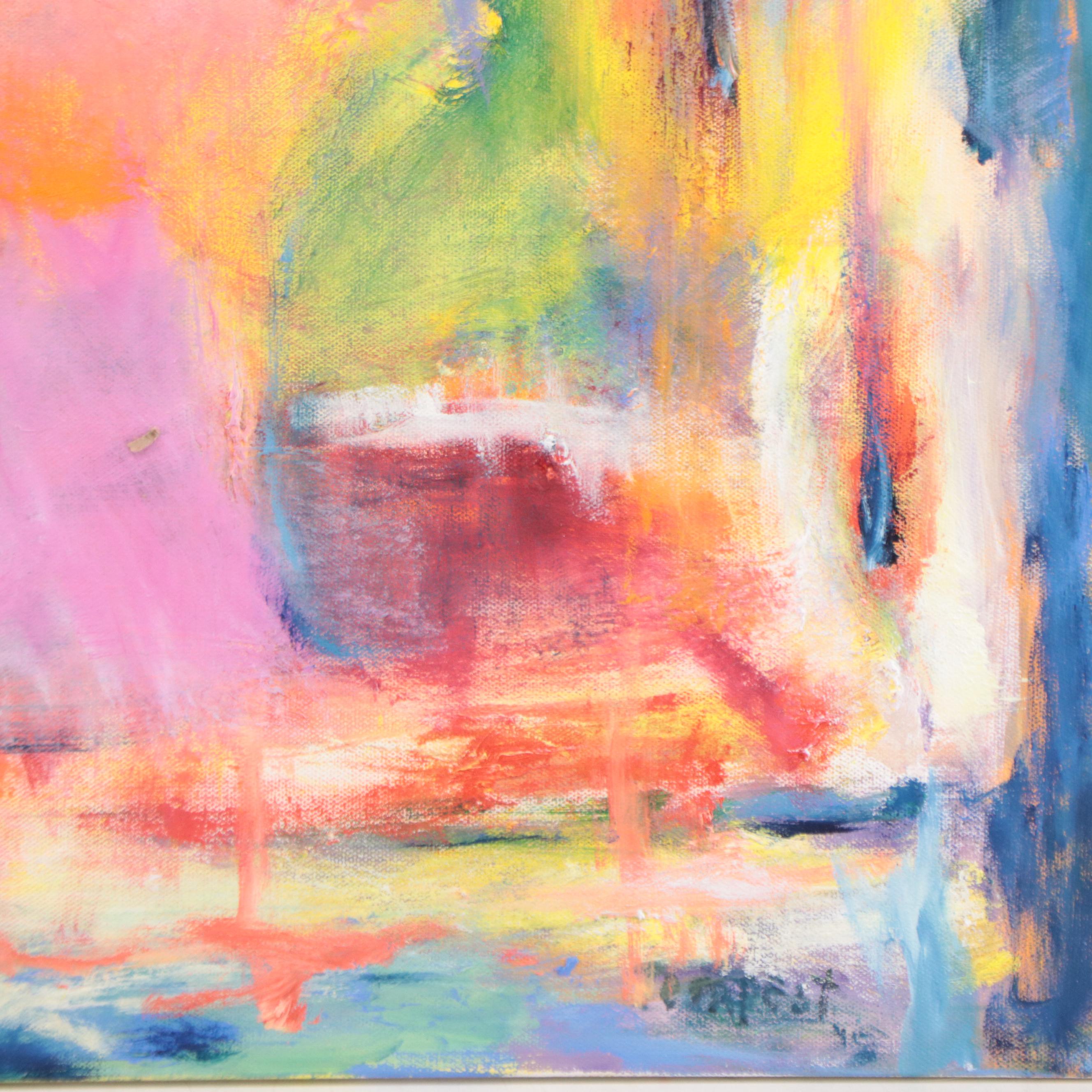 Husidio John Tempest Abstract Oil Painting "Resplendency," 2022 | EBTH