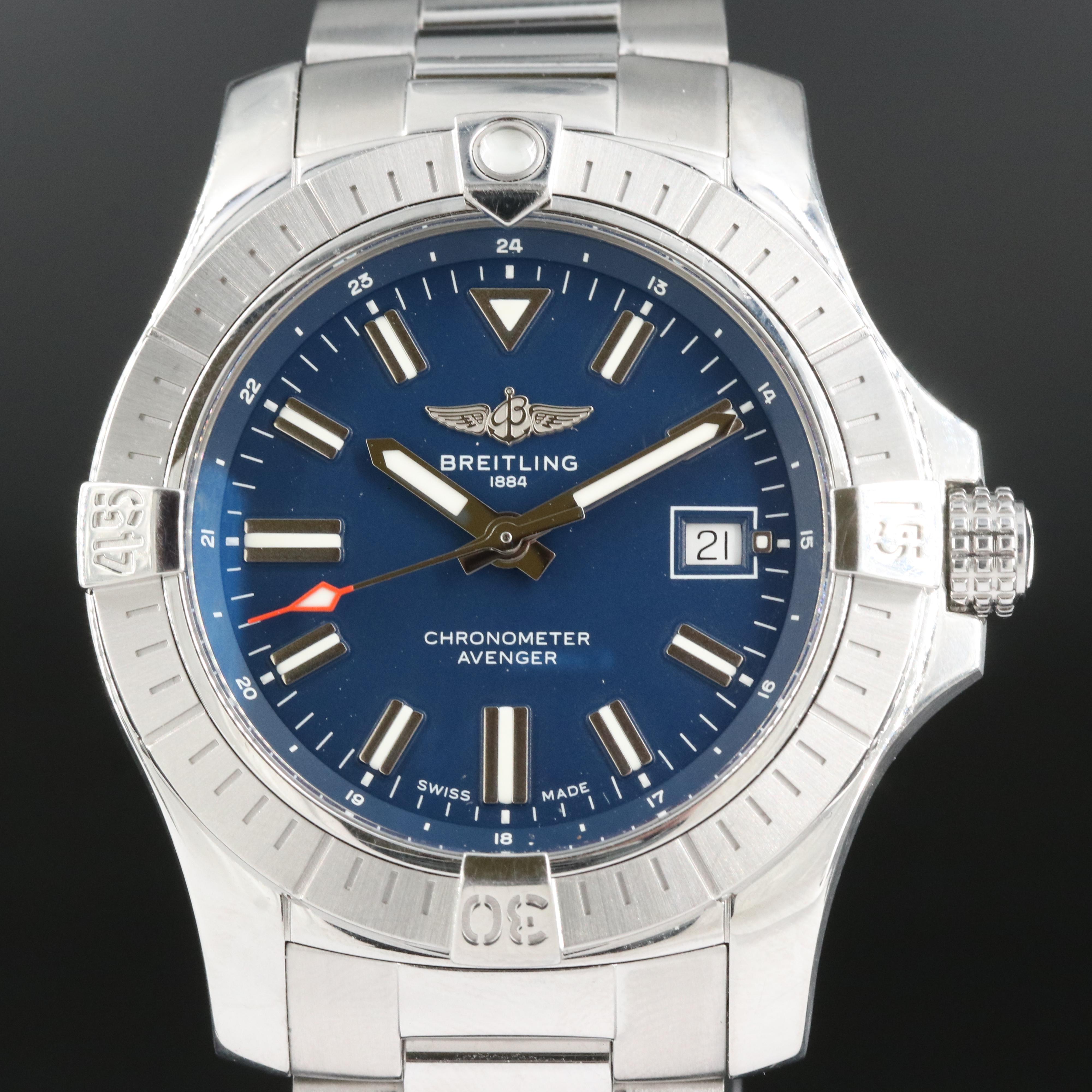 Breitling Avenger 43 Chronometer Date Automatic Wristwatch | EBTH