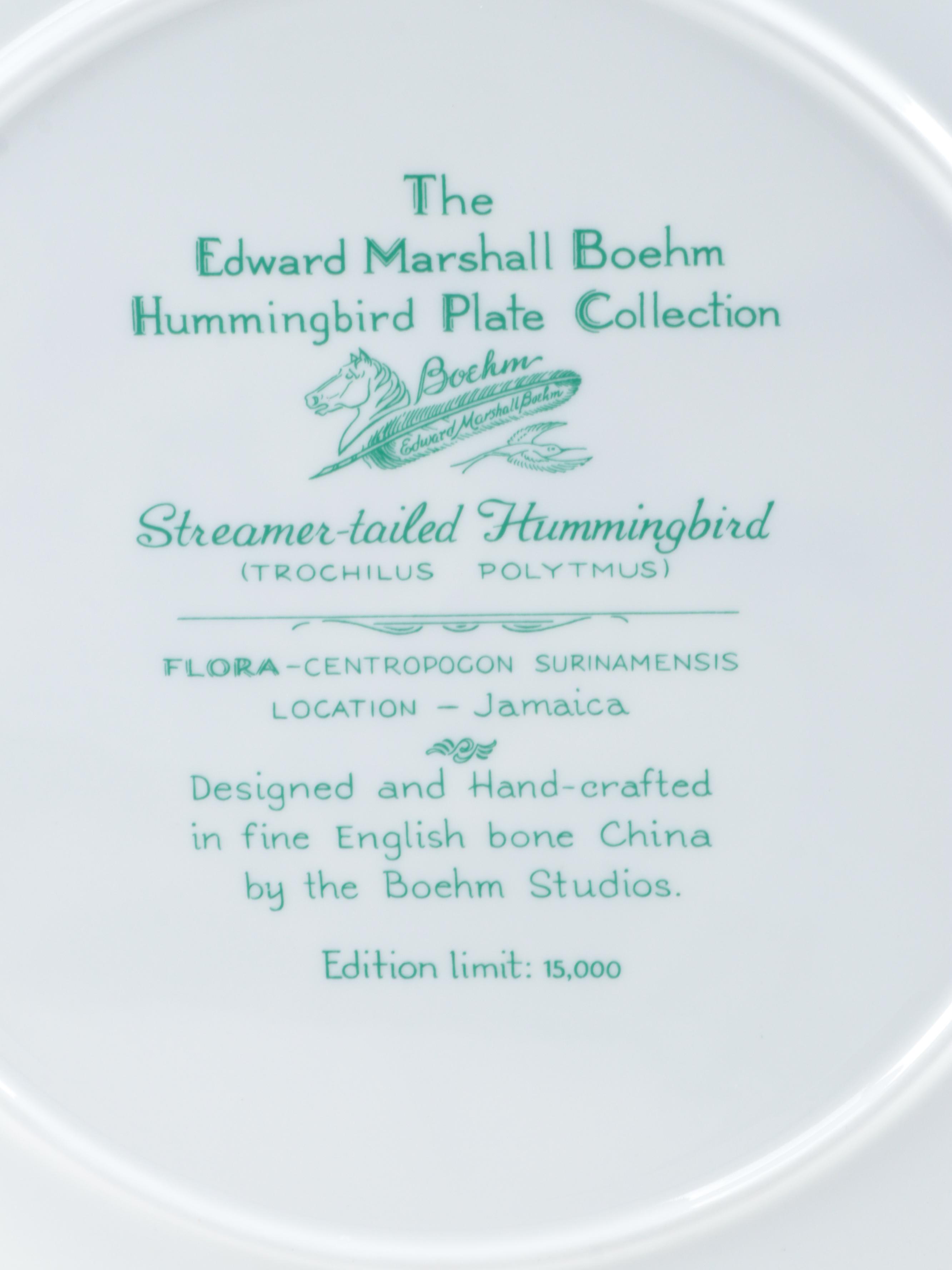 Boehm Limited Edition Hummingbird Plate Collection Bone China Collector ...