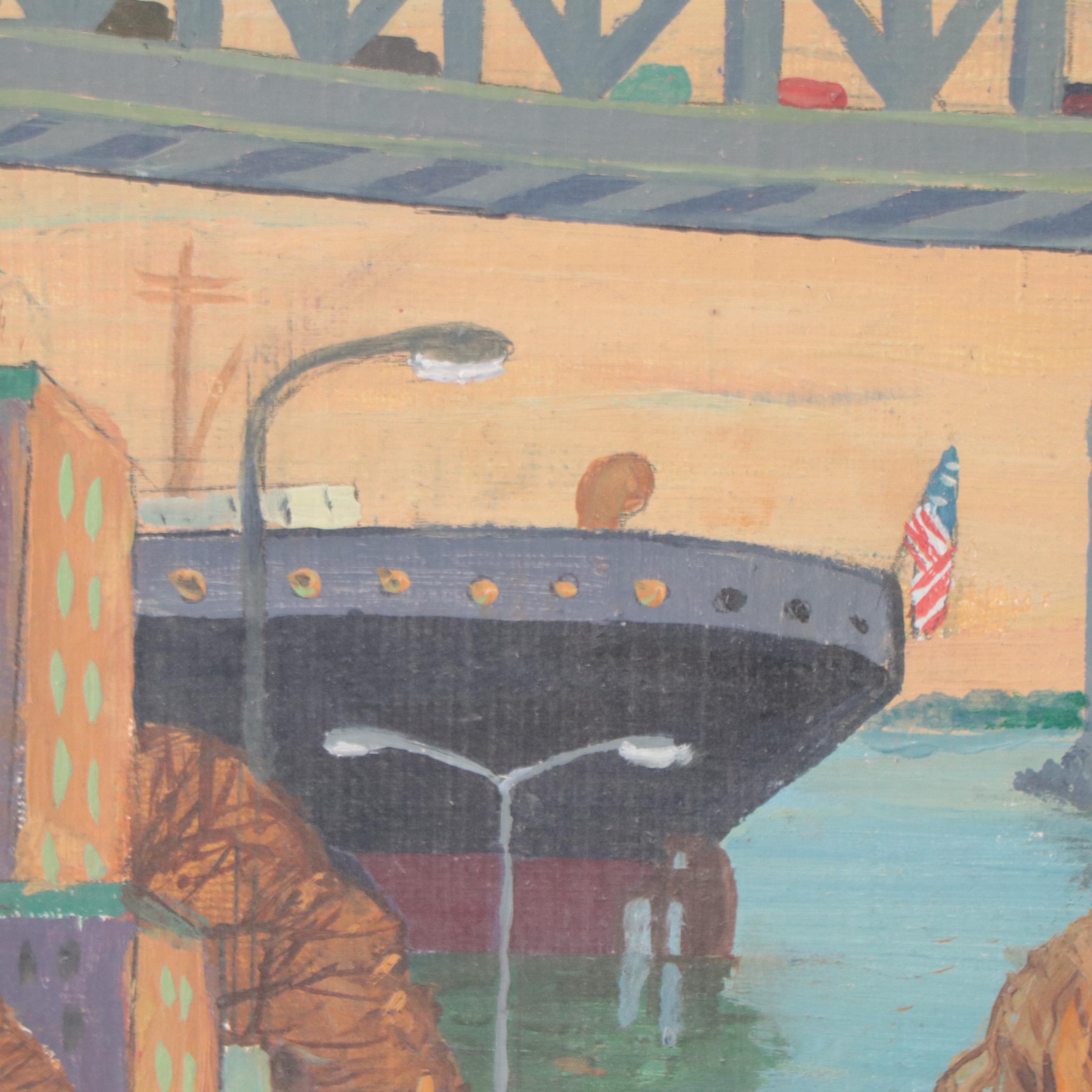 Samuel Kaplan Acrylic Illustration "The Morning (Dawn)," 2002 | EBTH