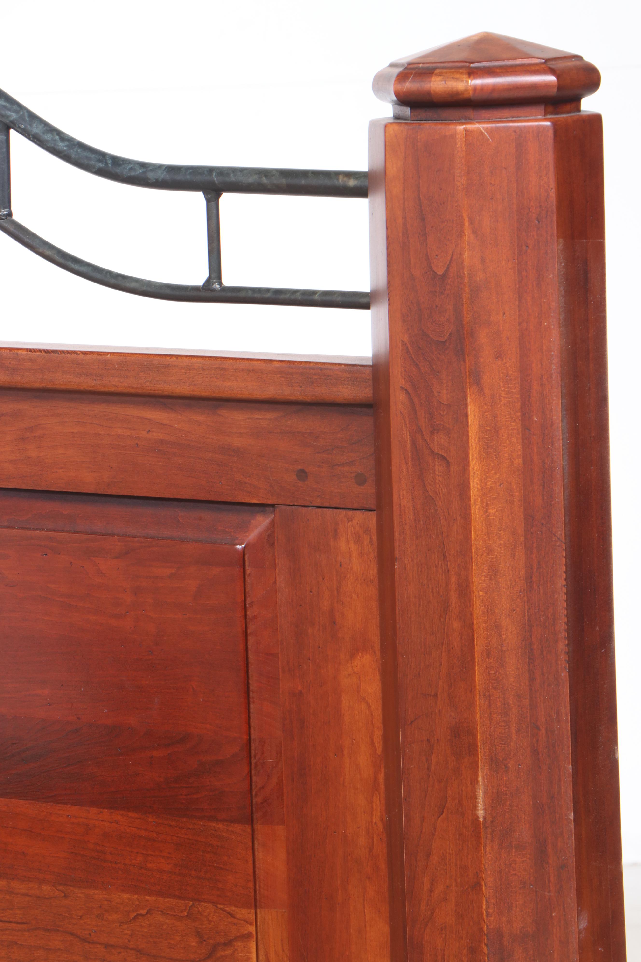 Bob Timberlake for Lexington King-Size Cherry Bed Frame with Metal Rail ...