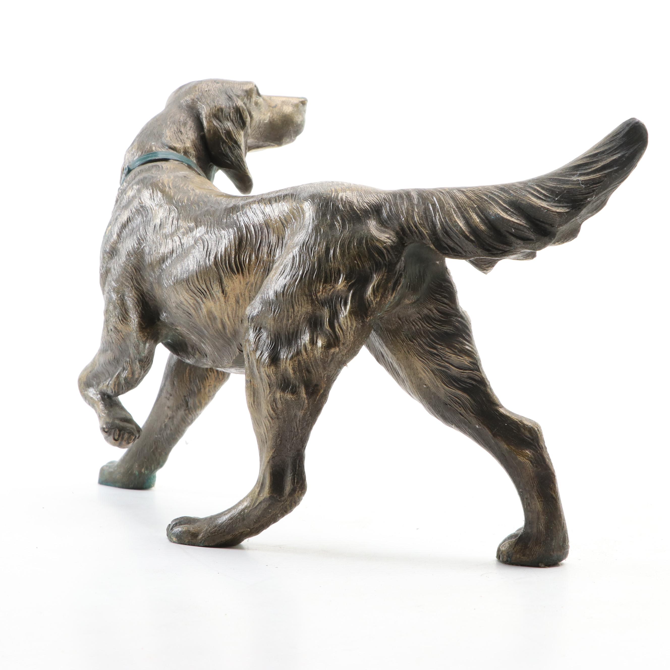 Brass Retriever and Pointer Dog Figurines, Mid-20th Century | EBTH