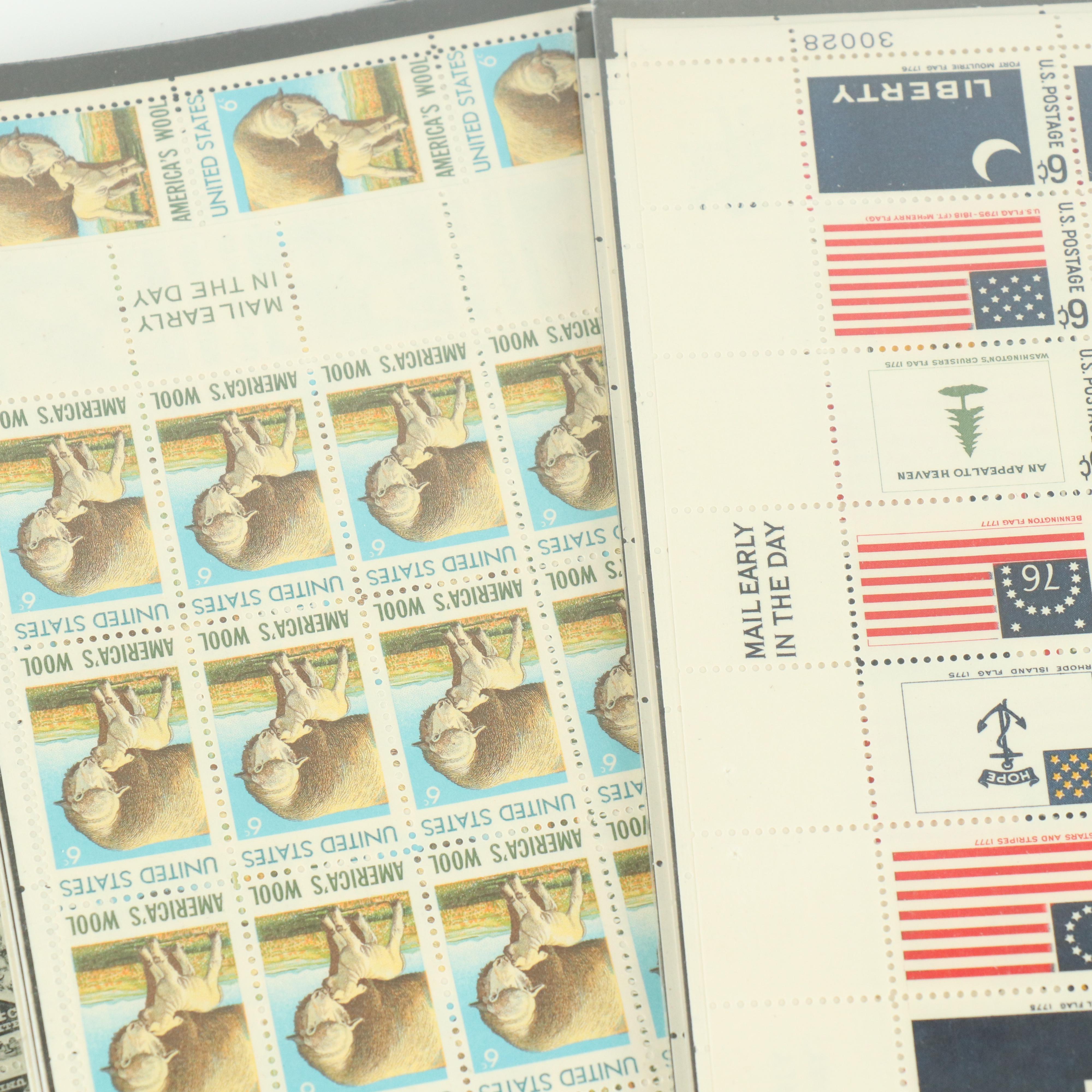 Fifty-Five Vintage U.S. Postage Stamp Sheets | EBTH