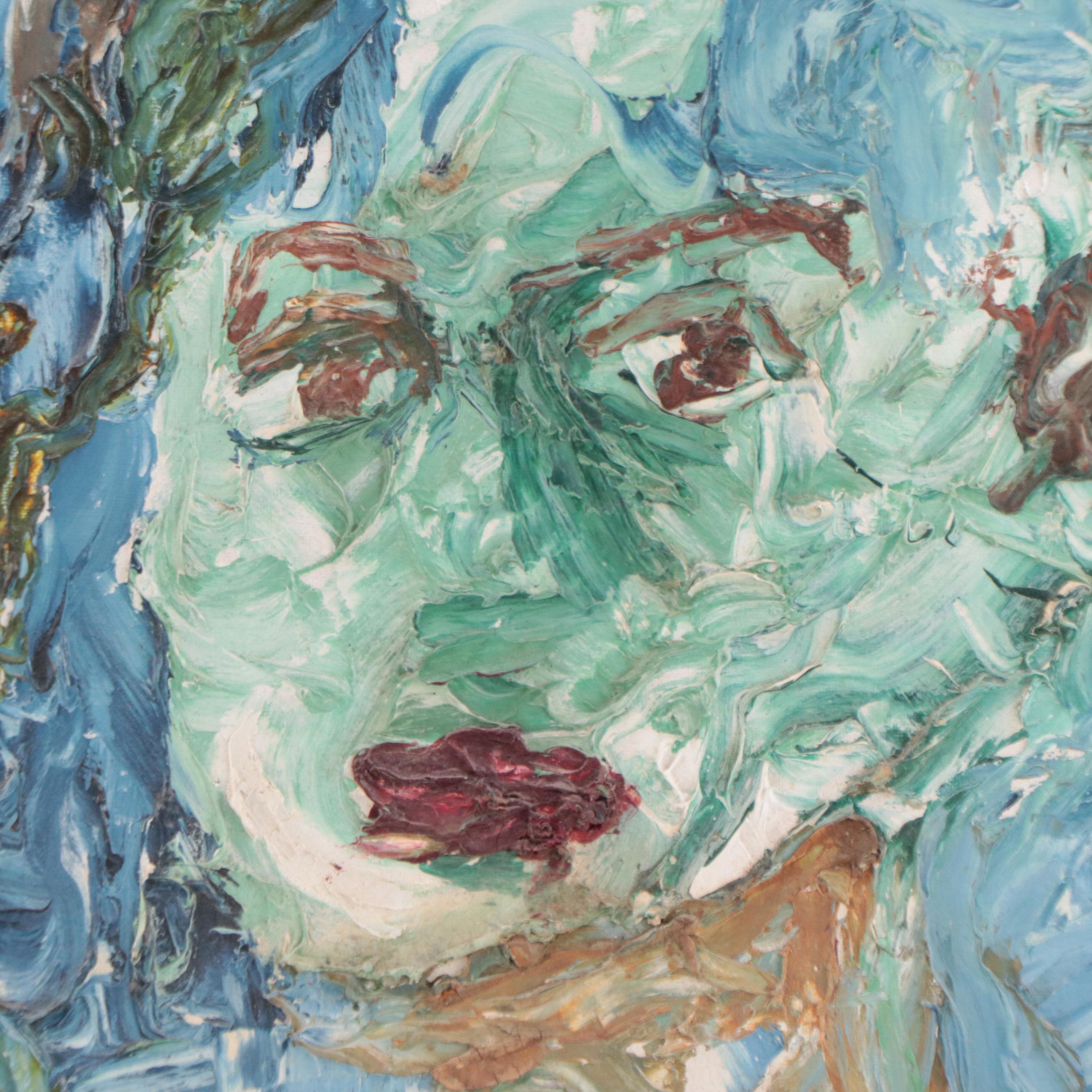 Abstract Portrait Oil Painting | EBTH