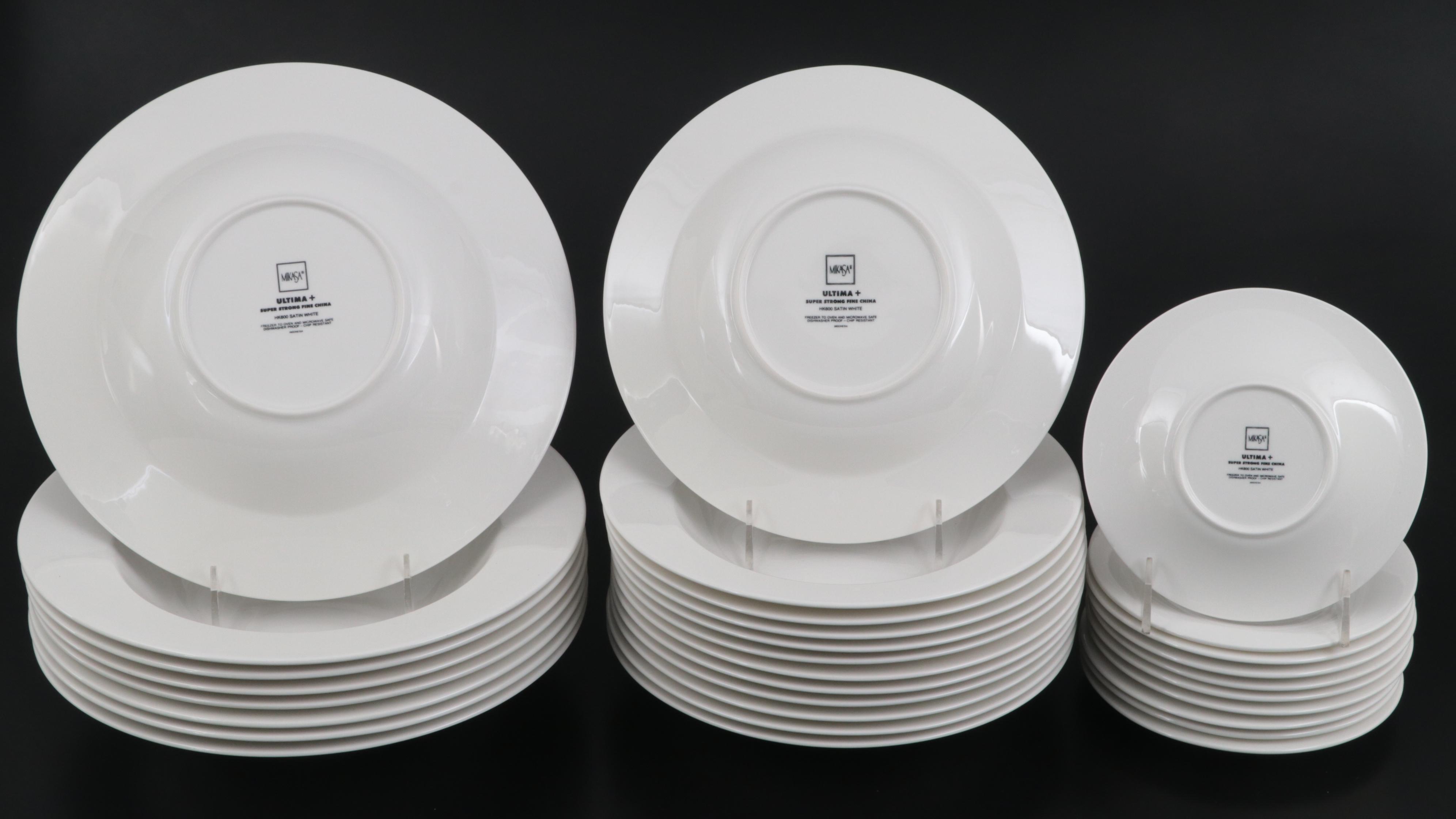 Mikasa Ultima+ "Satin White" Dinnerware Collection with Sam & Squito ...