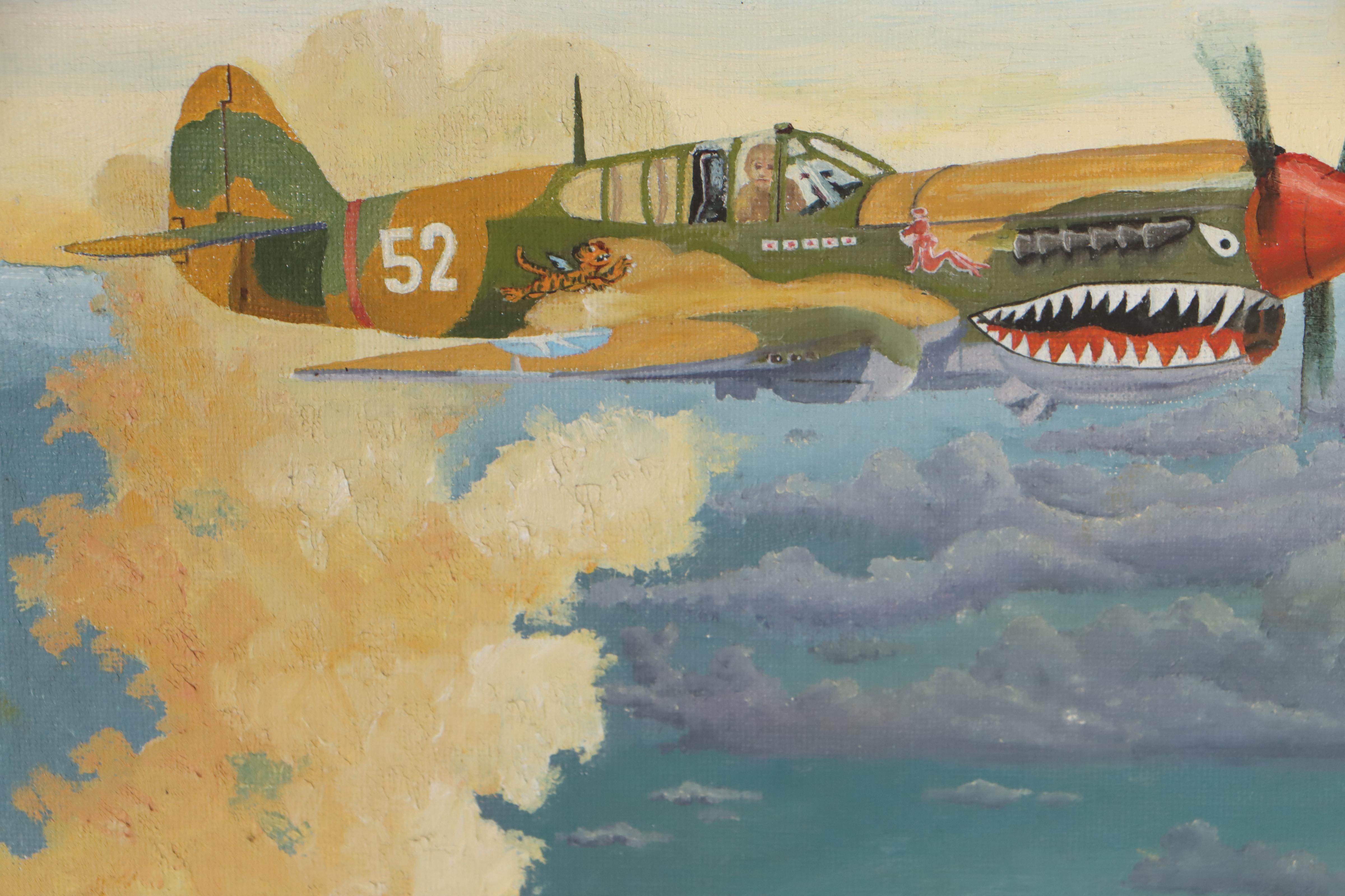 Bill Gregory Oil Painting of a Fighter Plane, Late 20th Century | EBTH