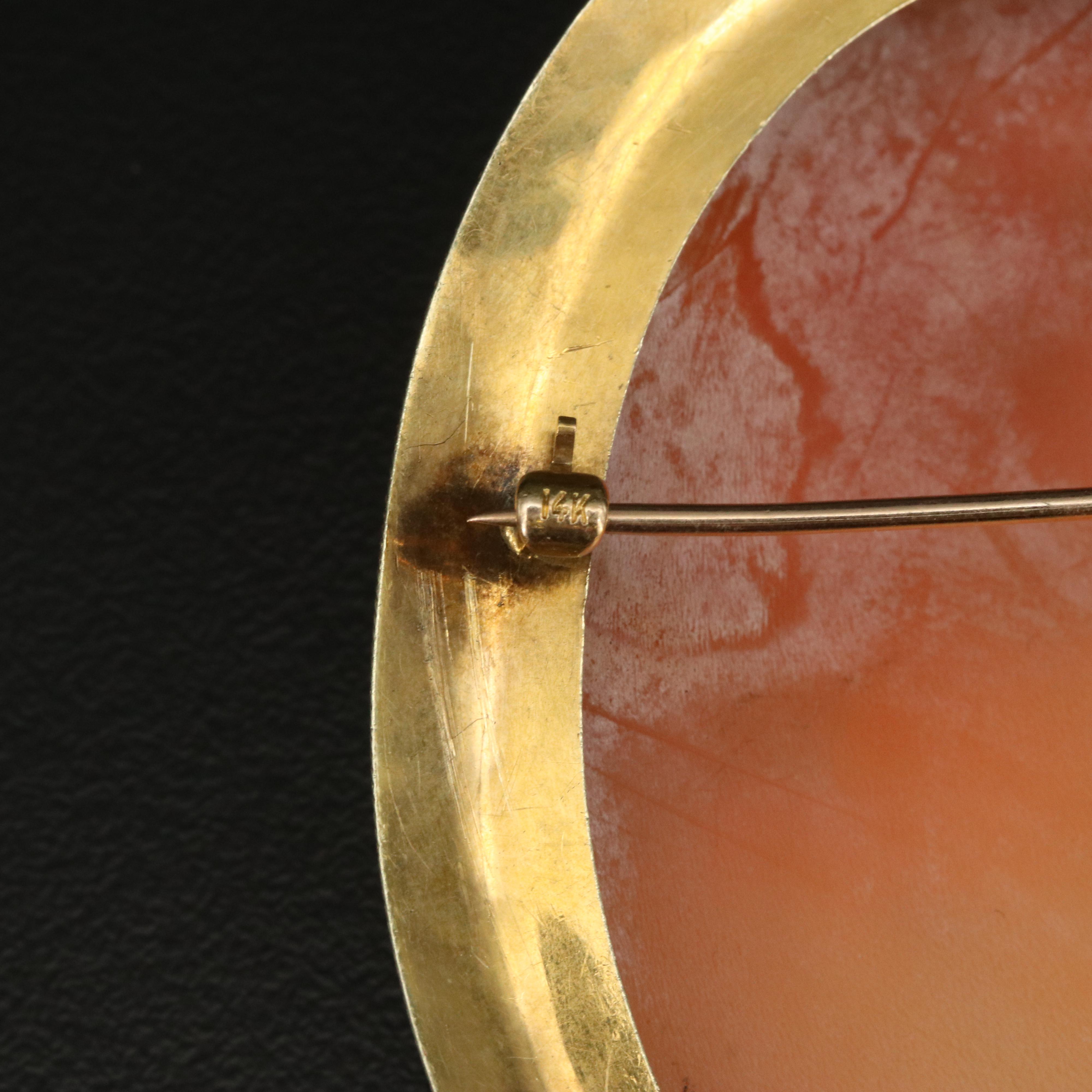 14K Shell Cameo of Ouranos and Gaia | EBTH