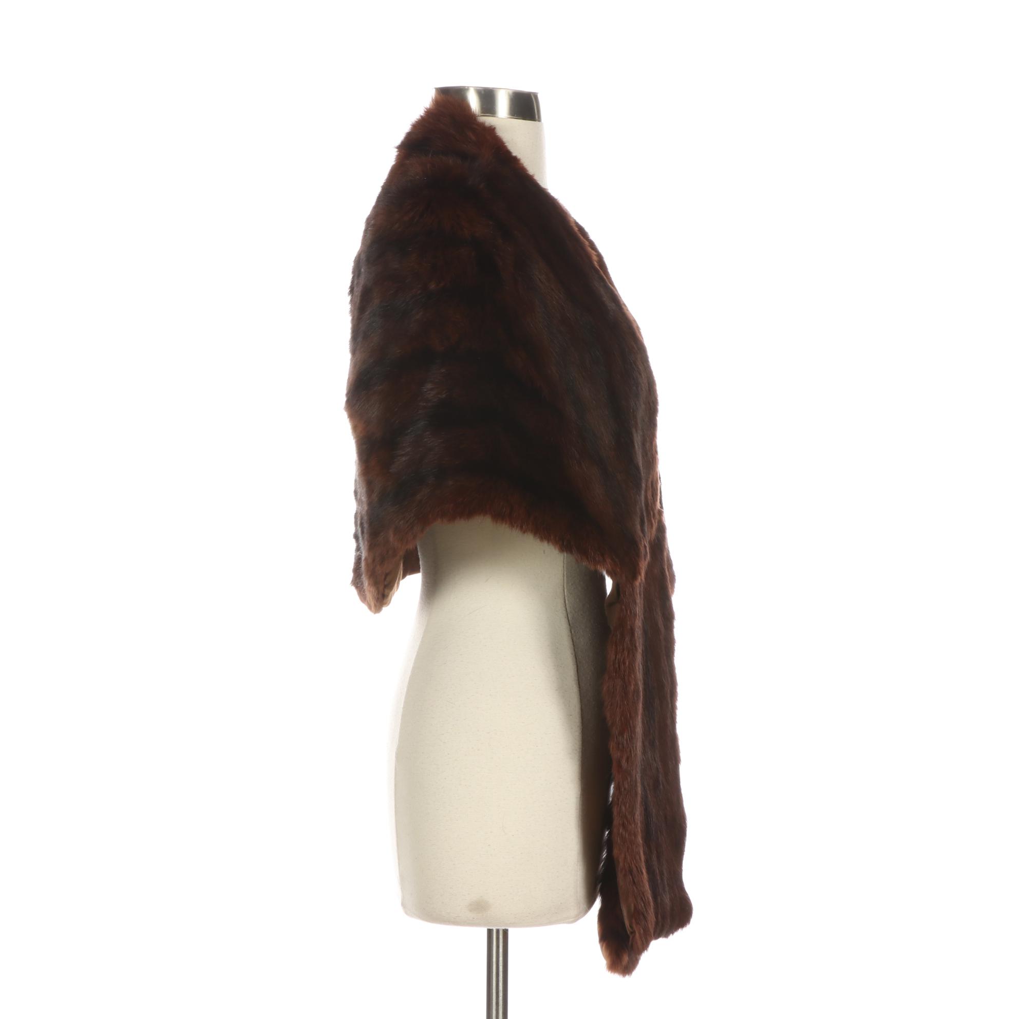 Corded Squirrel Fur Stole | EBTH