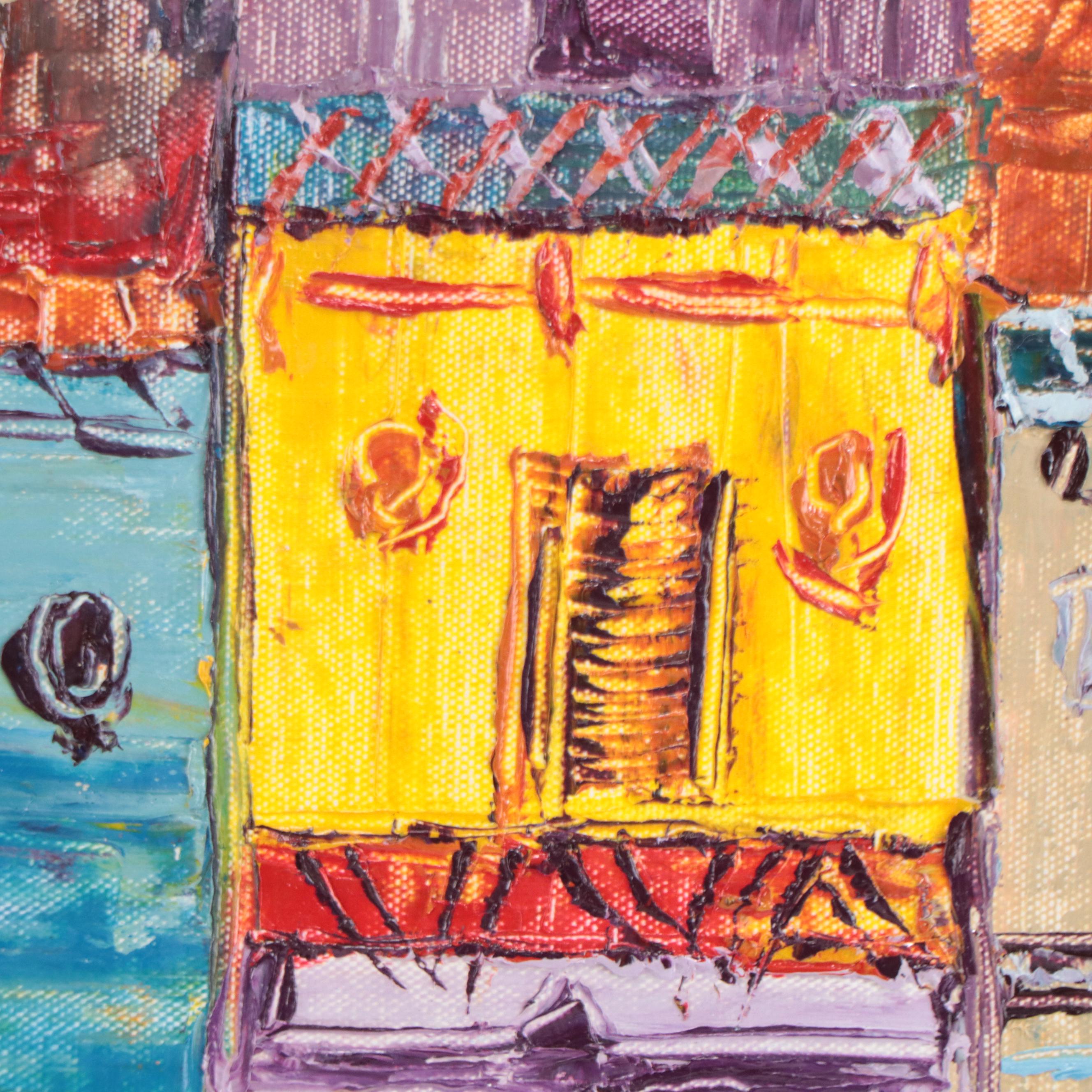 Bayo Ogundele Oil Painting "Norther Houses" | EBTH