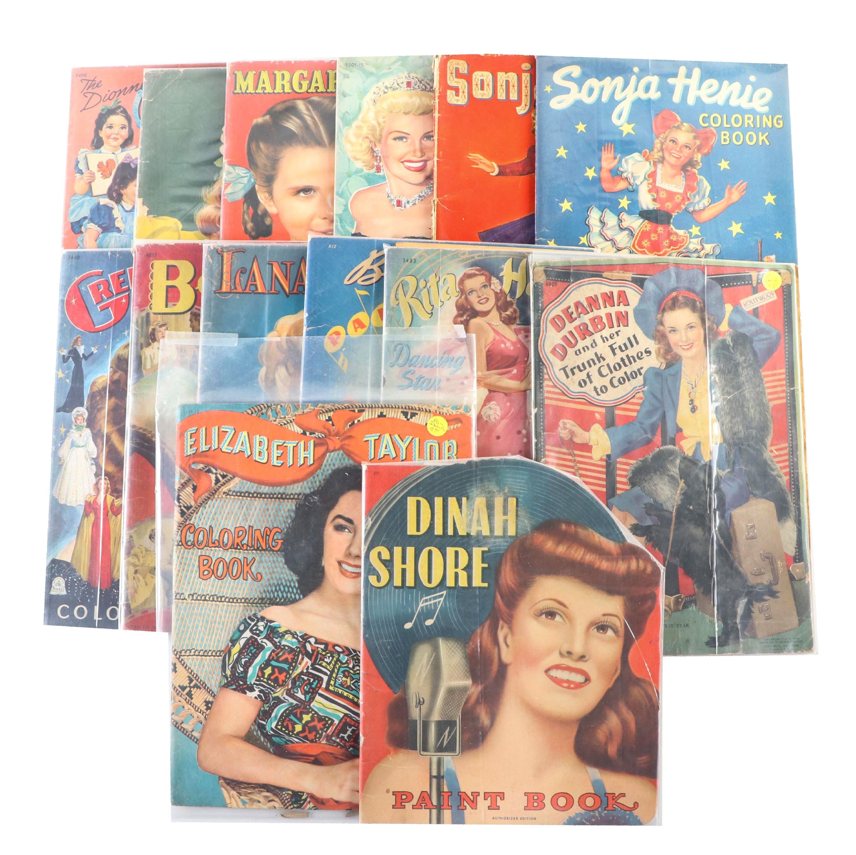 Elizabeth Taylor, Deanna Durbin, Rita Hayworth with Other Coloring ...
