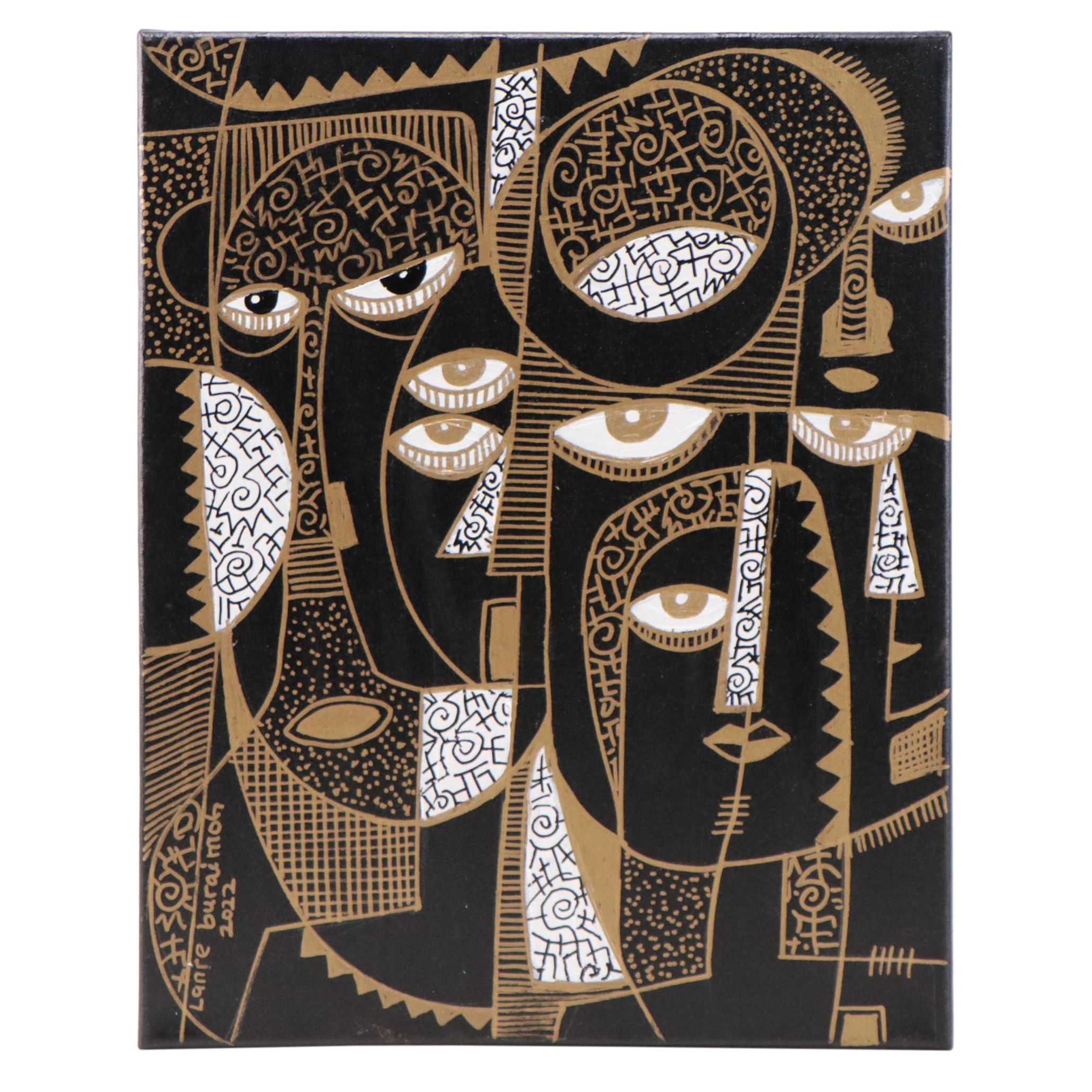 Lanre Buraimoh Acrylic Painting "Family Reunion," 2022 | EBTH