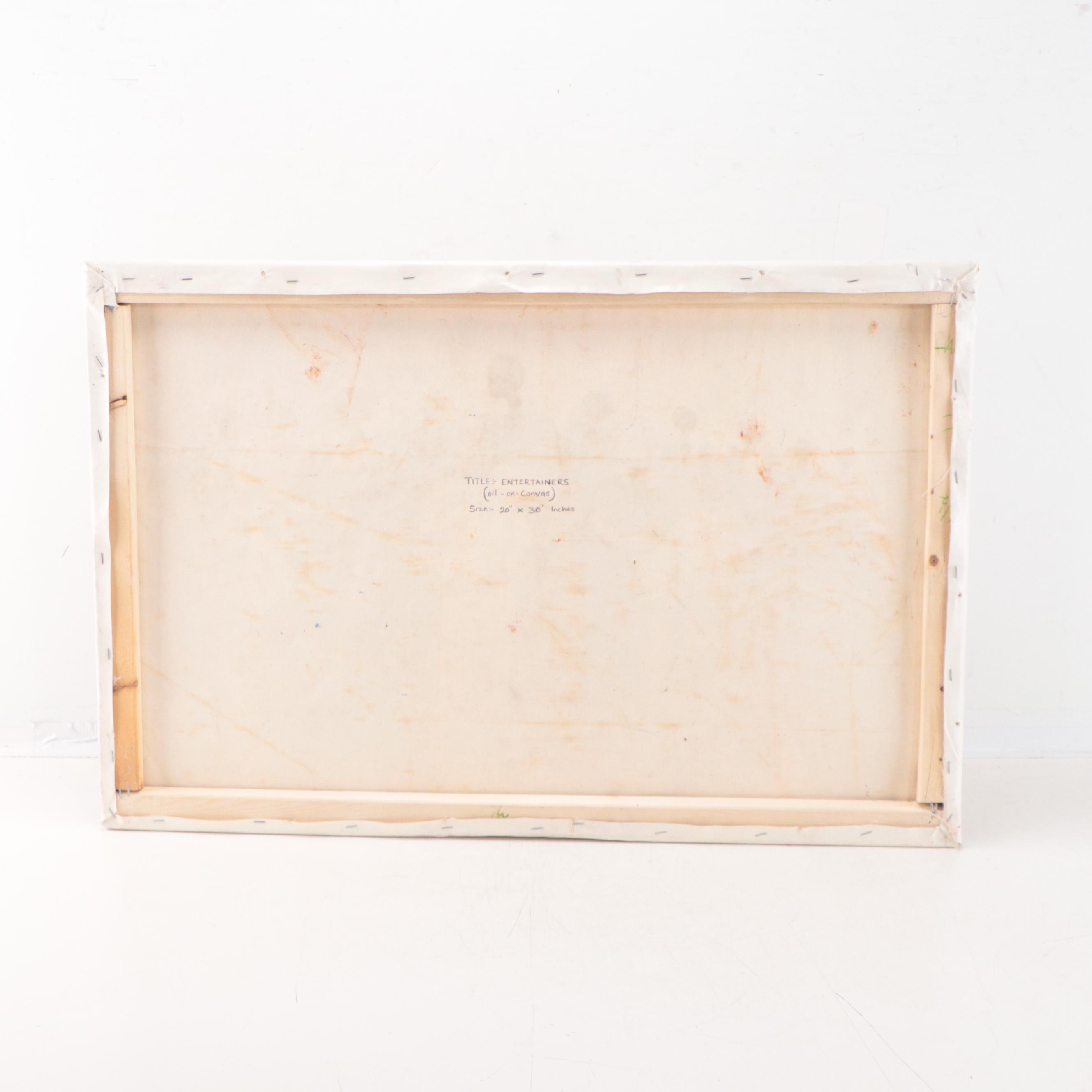 Bayo Ogundele Figural Oil Painting "Entertainers," 2021 | EBTH