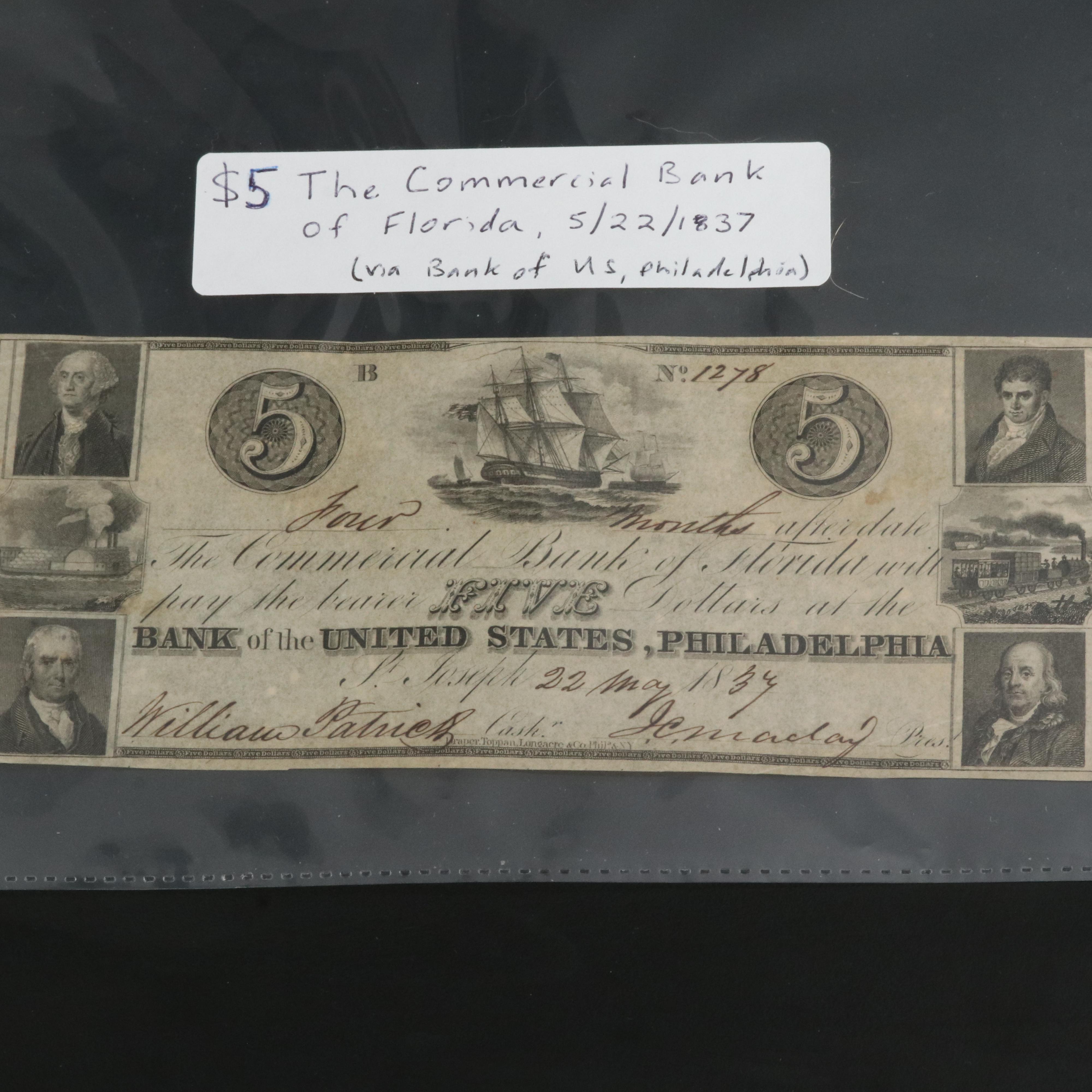 Eight Mid 19th Century Obsolete Currency Notes | EBTH