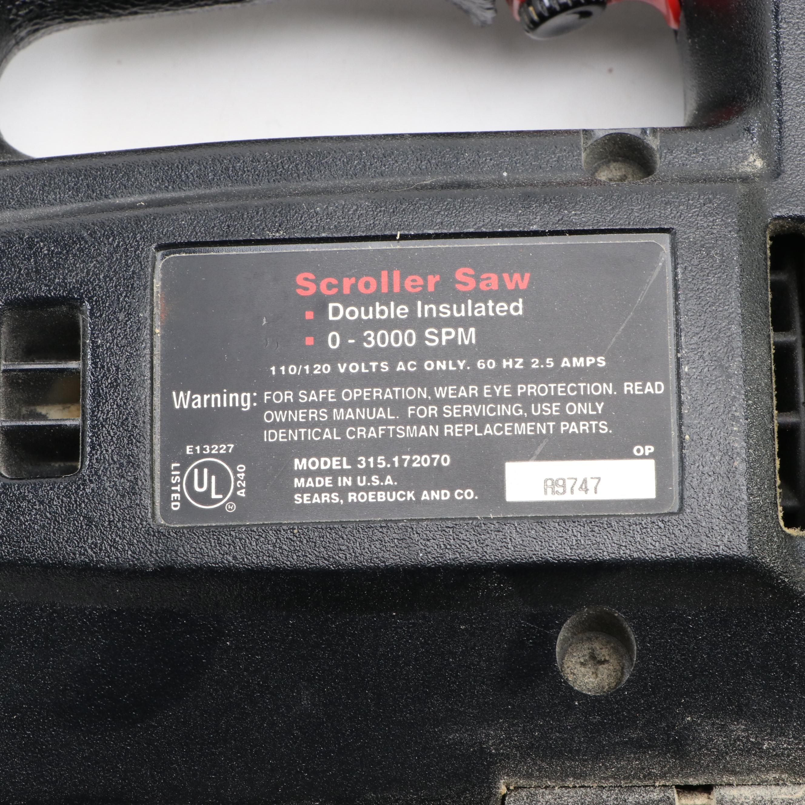 DeWalt DW304PK 10 AMP Reciprocating Saw and Sears Craftsman Scroller ...