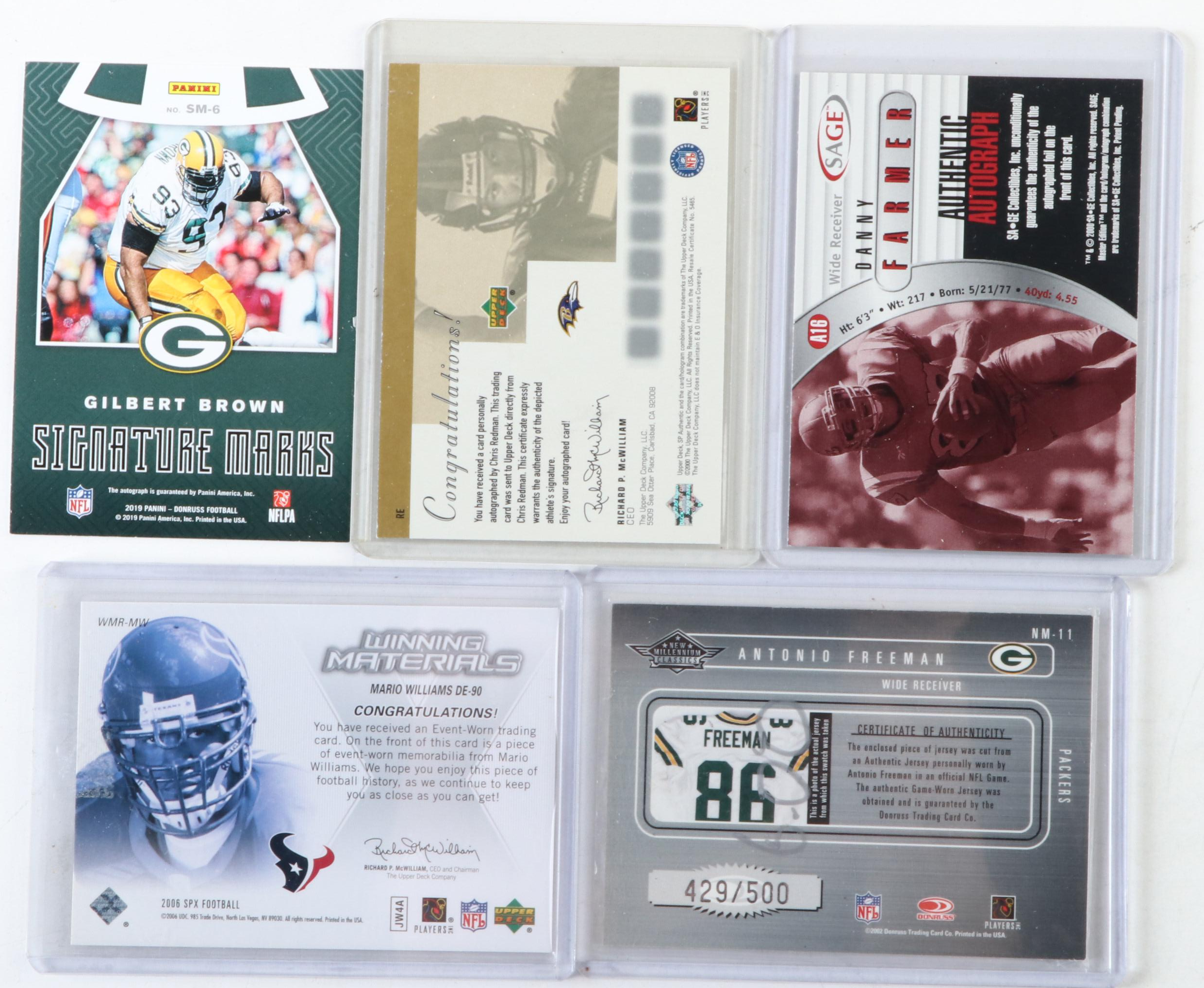 Donruss, More Signed and Relic Football Cards with Pittman, Redman ...