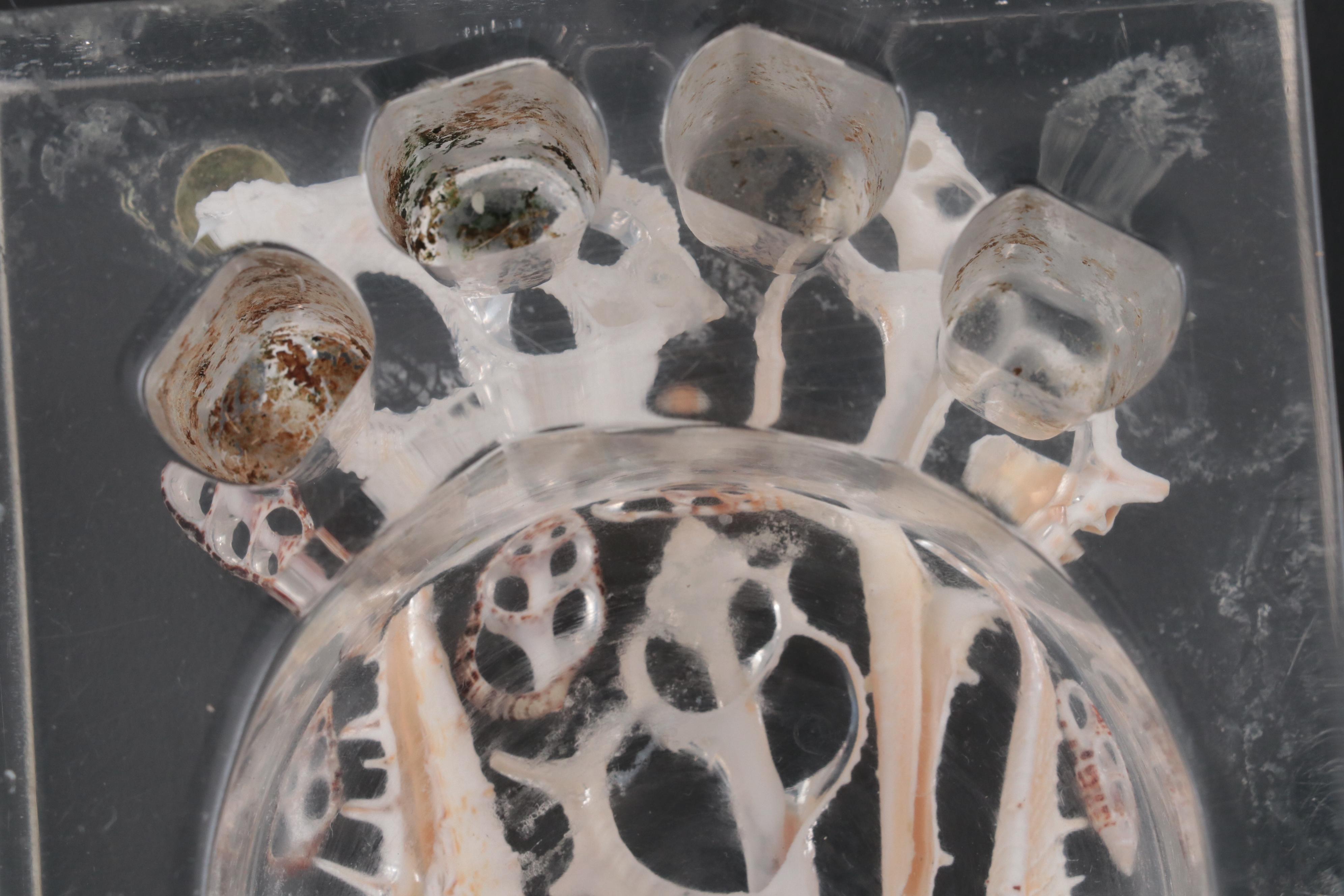 Acrylic With Sliced Seashells Bathroom Vanity Set | EBTH