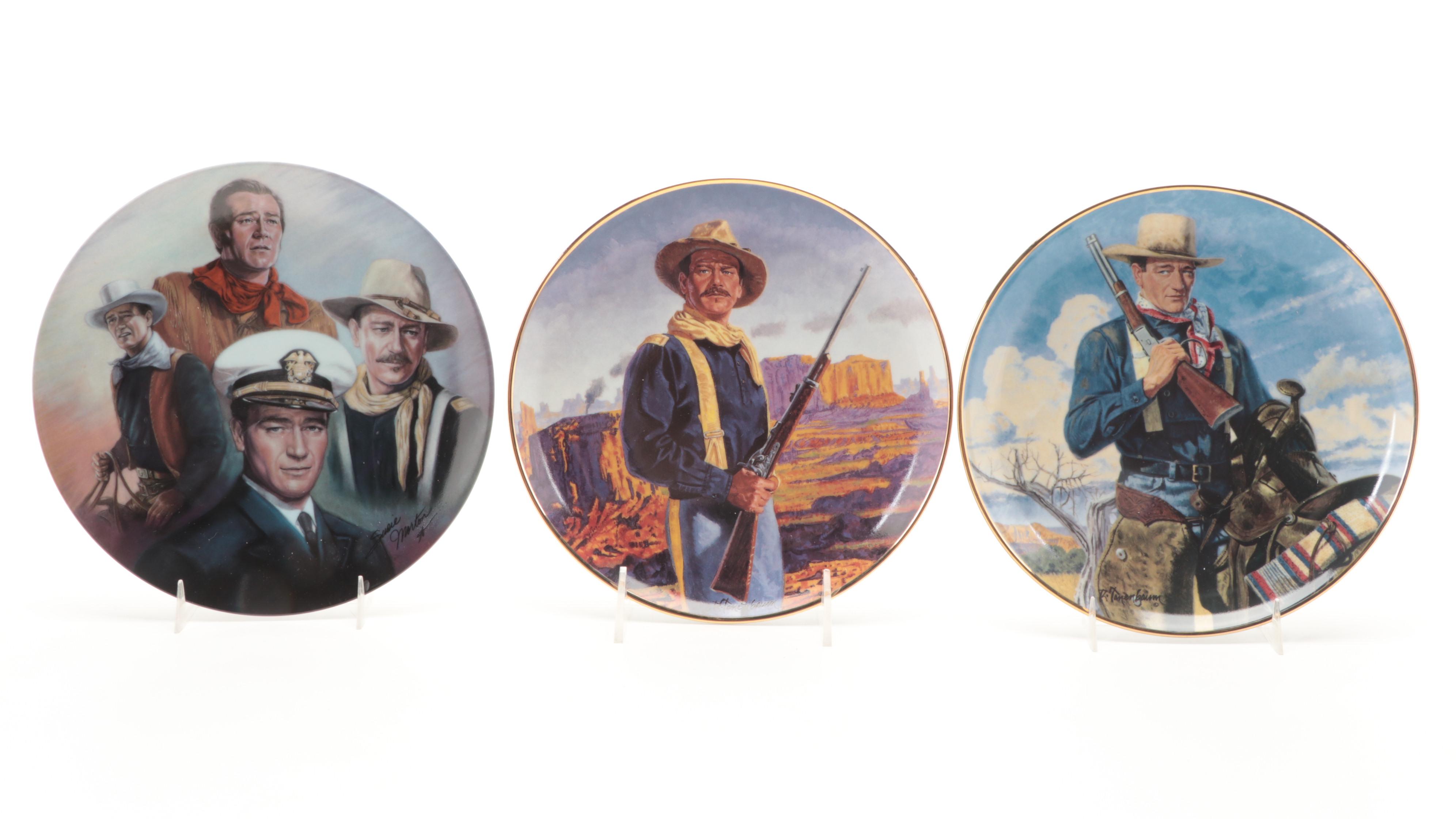 Franklin Mint John Wayne Porcelain Limited Edition Collector Plates | EBTH