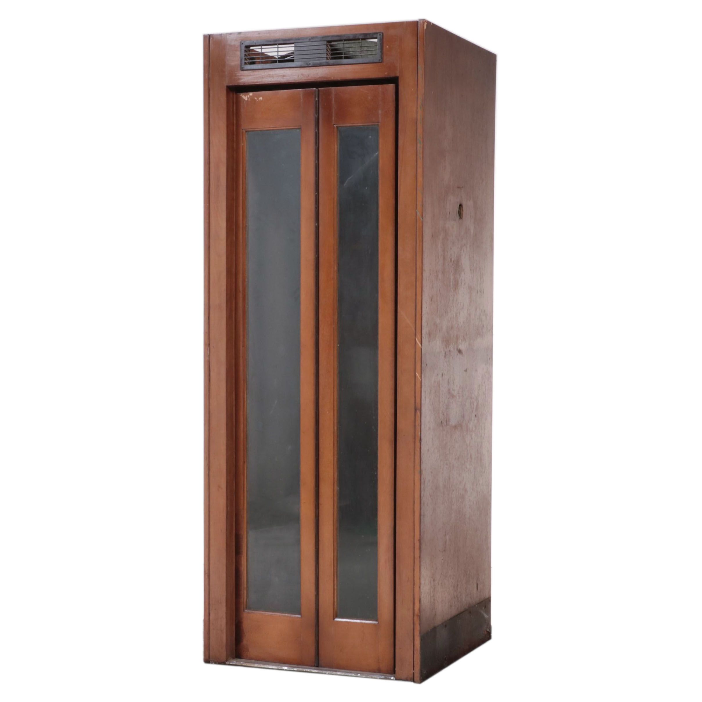 Western Electric Vintage Birch Telephone Booth with Ventilation Fan | EBTH