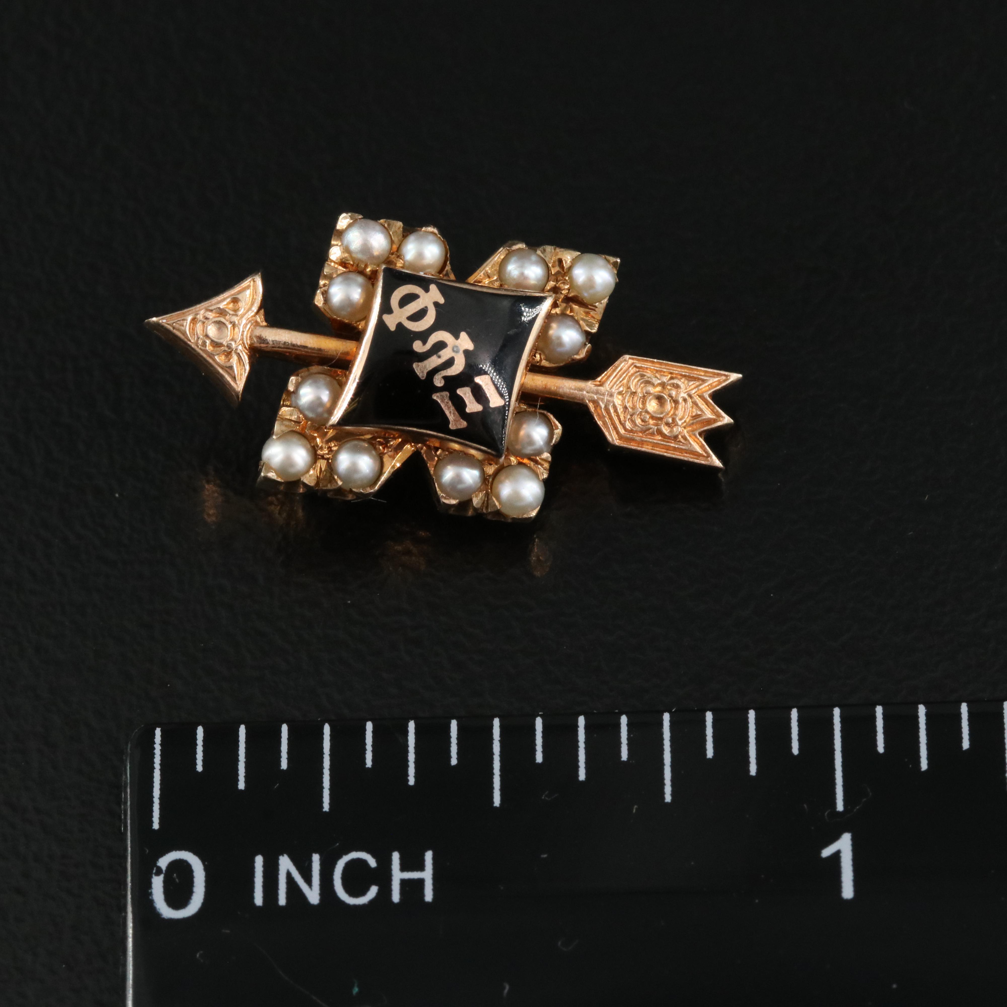 Vintage 10K and 14K Diamond, Pearl and Amethyst Fraternity and Sorority ...