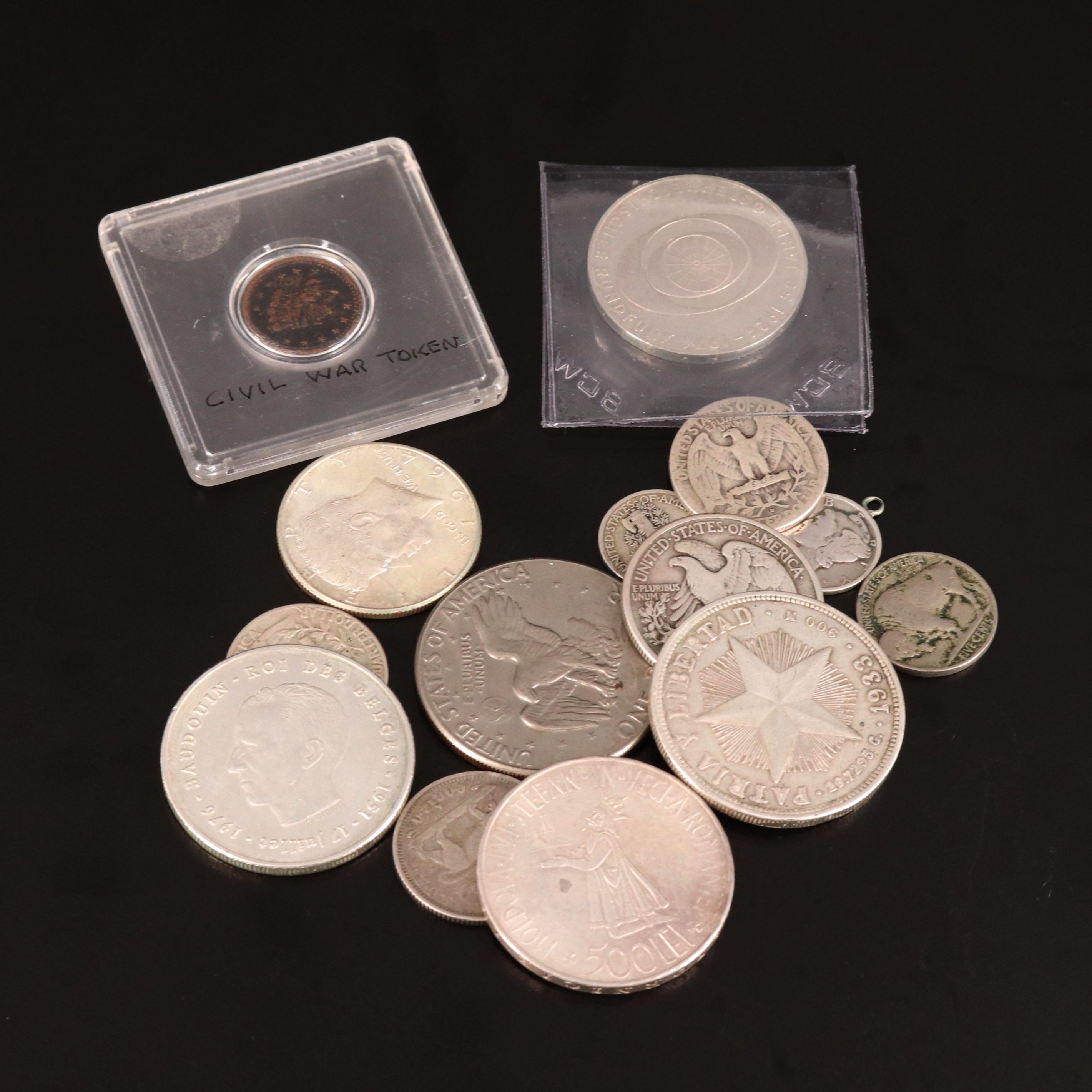 Group of Sixteen U.S. and Foreign Silver and Other Coins | EBTH
