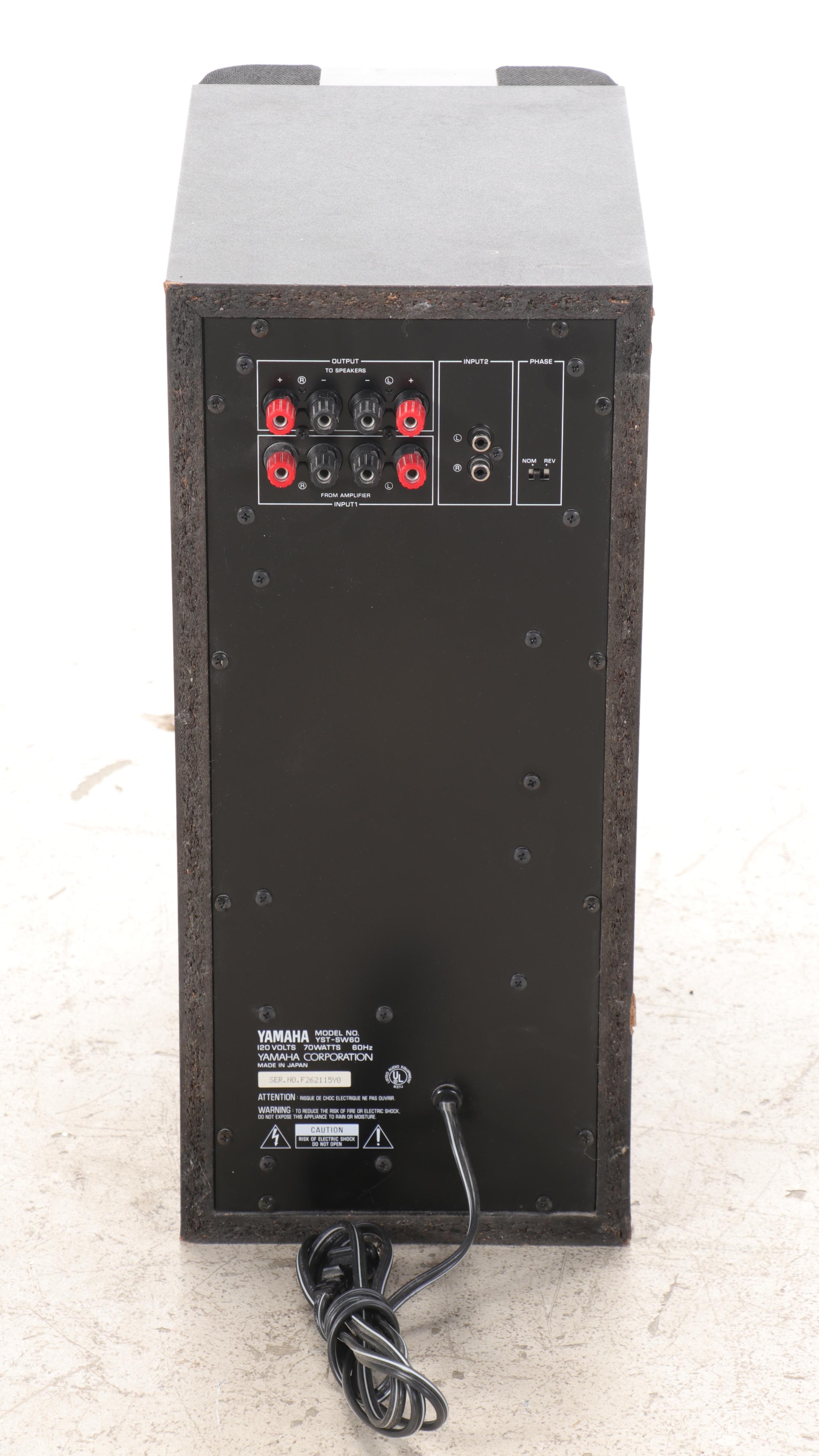 Yamaha YST-SW60 Subwoofer System with Mirage Omni 250 Floor Standing ...