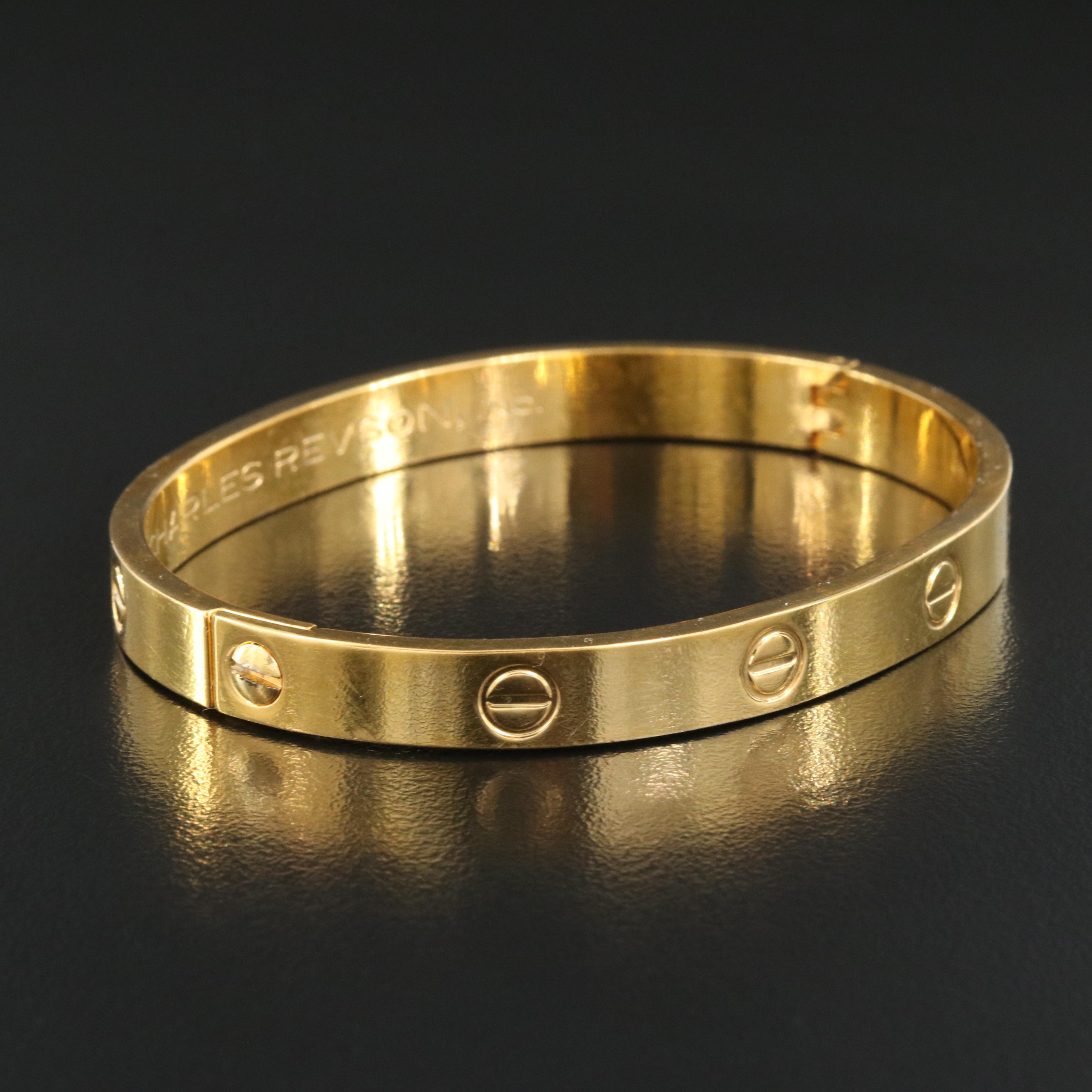 Charles Revson and Aldo Cipullo Gold Plate "Love Bracelet" | EBTH