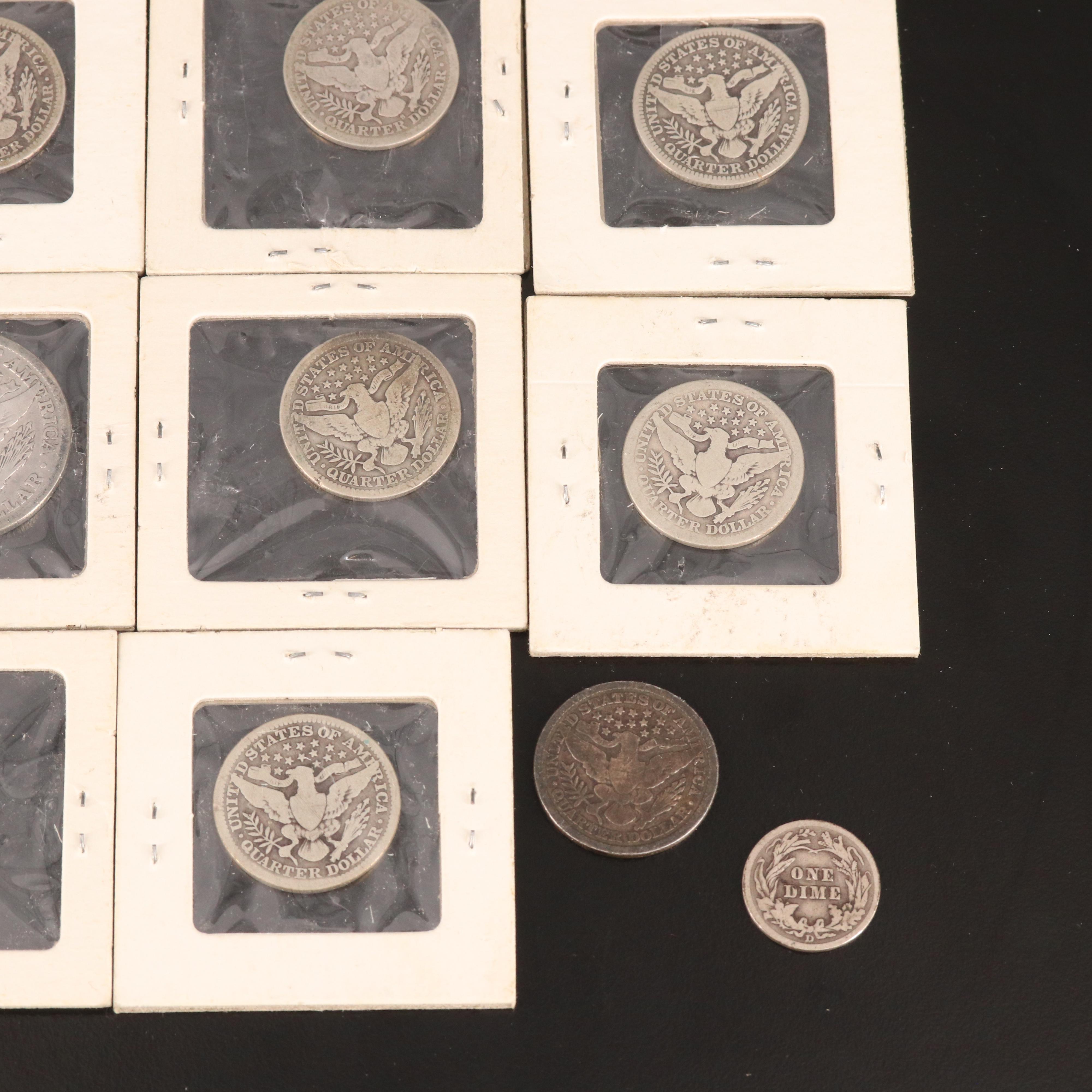 Collection of Thirteen Barber Silver Coins | EBTH