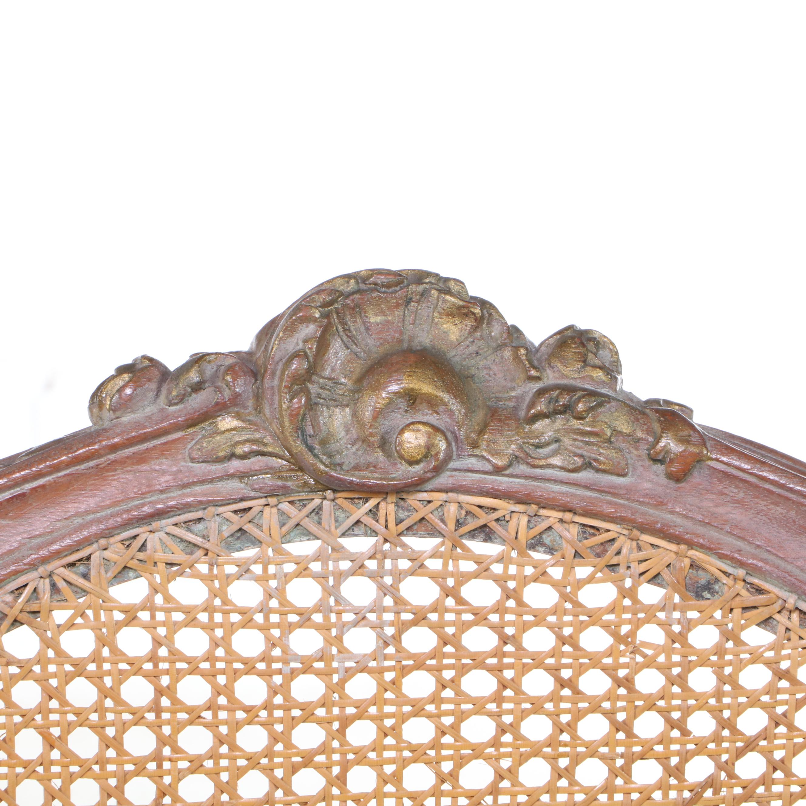 Caned Balloon Back Rococo Revival Side Chair | EBTH