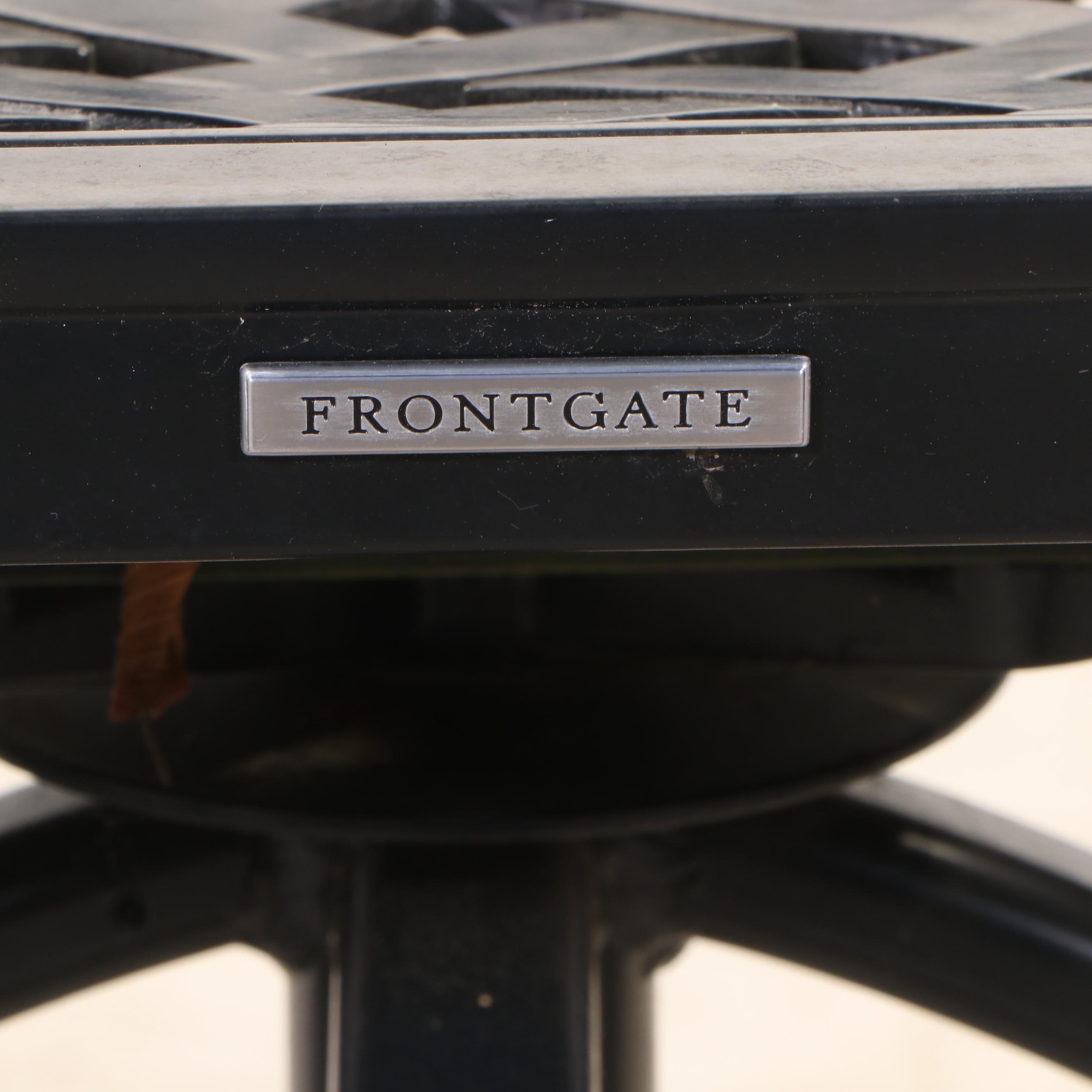 Frontgate Patio Table with Swivel Barstools | EBTH