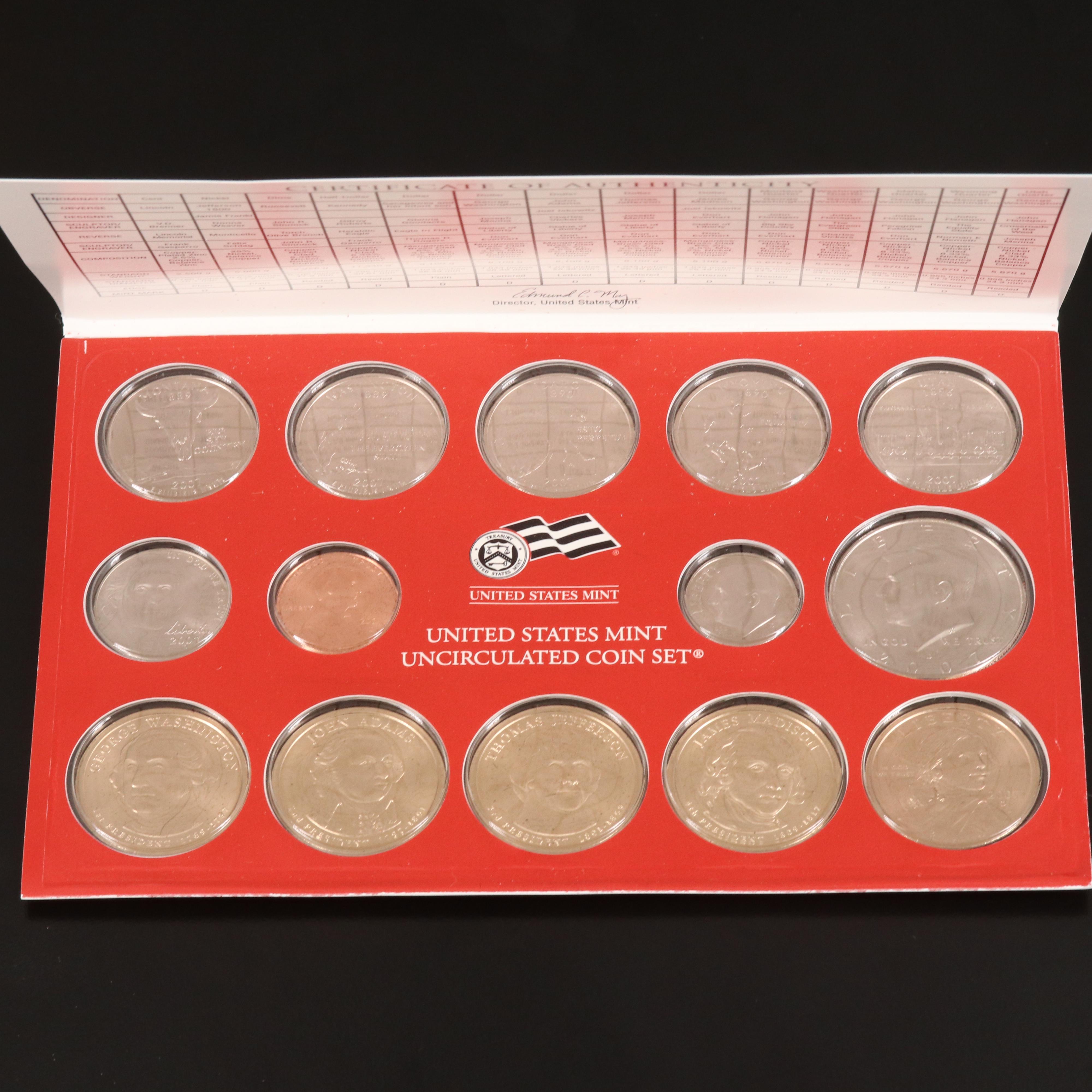 Collection of Six 2007 U.S. Uncirculated Mint Sets | EBTH