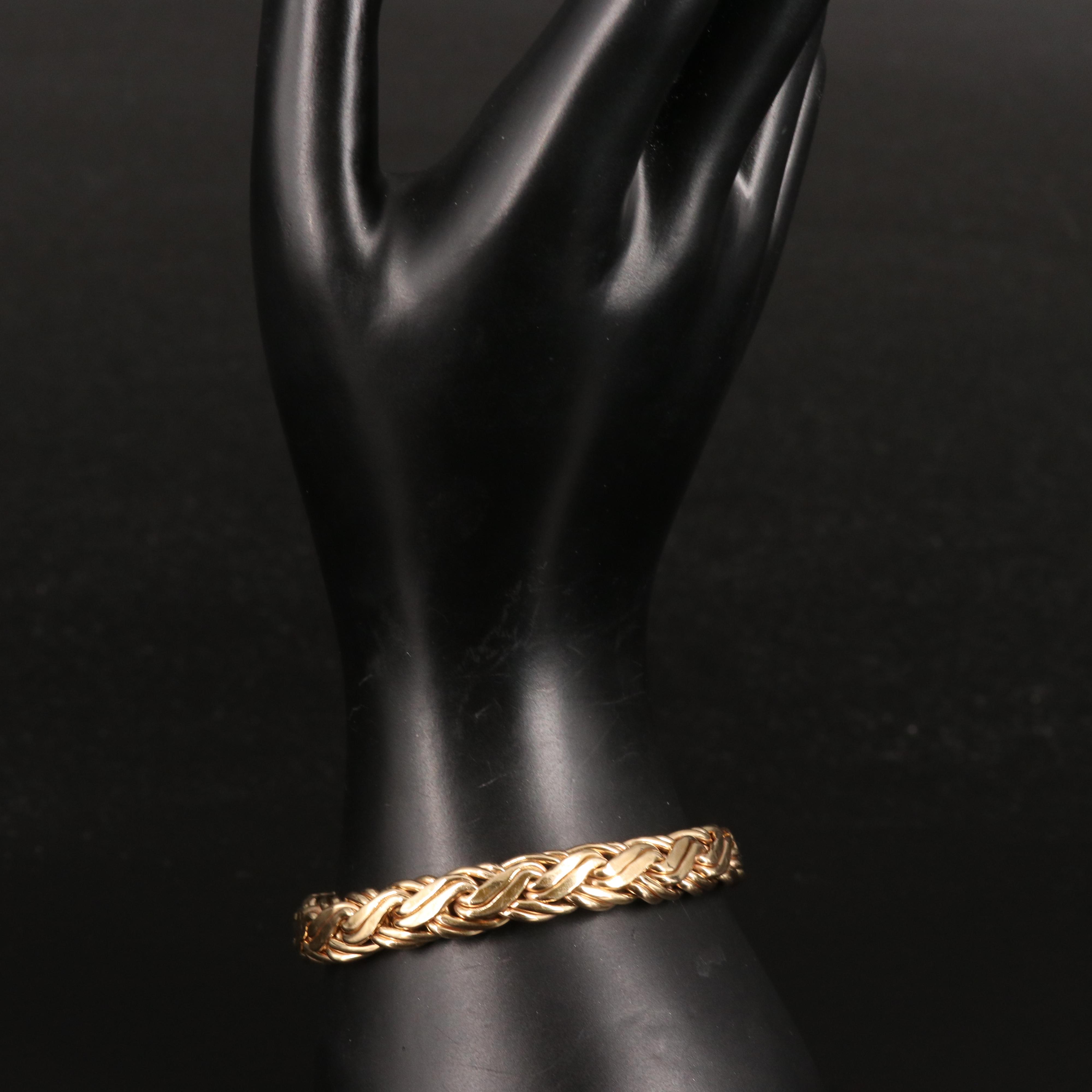 Tiffany & Co. 14K Russian Braid Chain Bracelet with Branded Box | EBTH