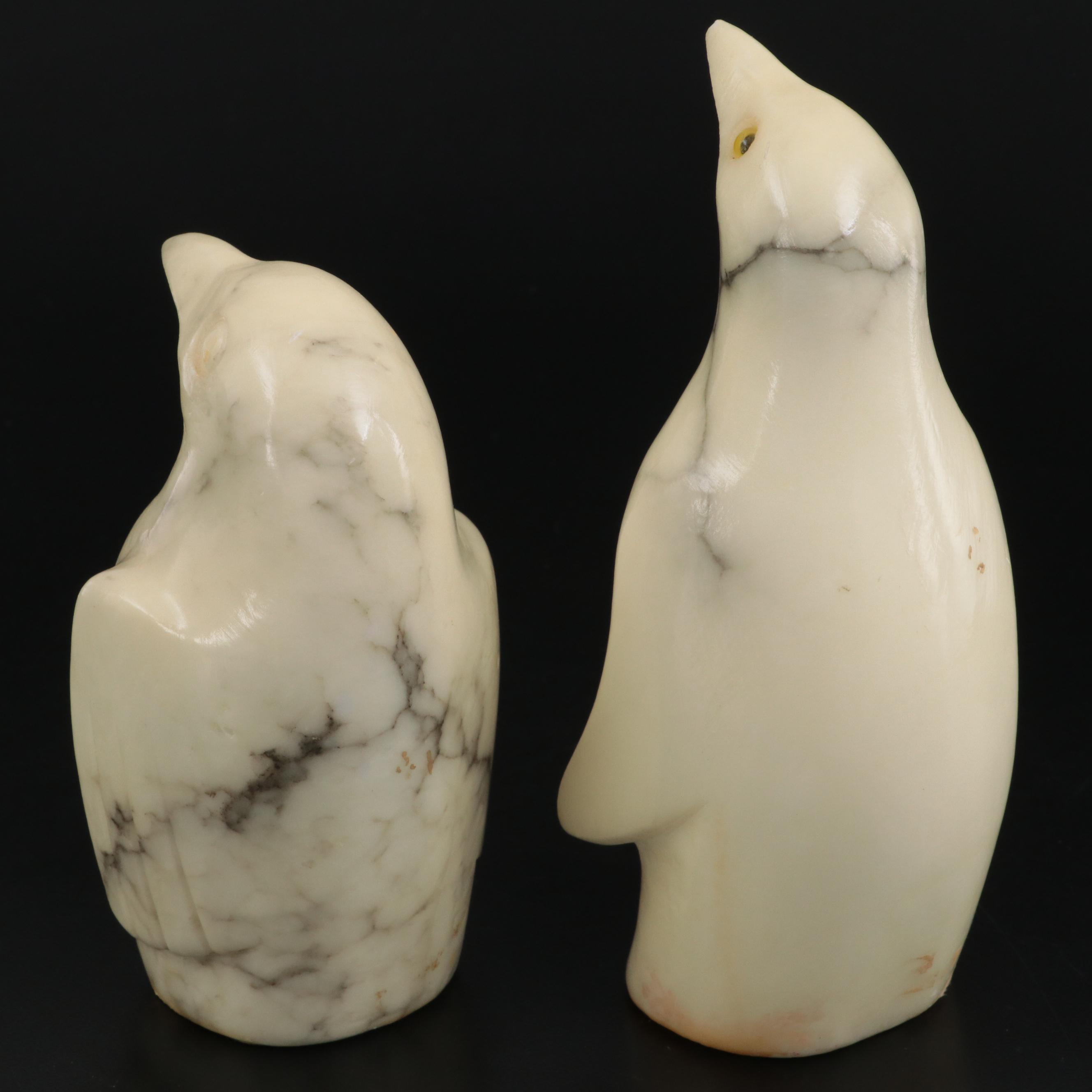 Italian Carved Alabaster Penguin Figurines, Mid to Late 20th Century | EBTH