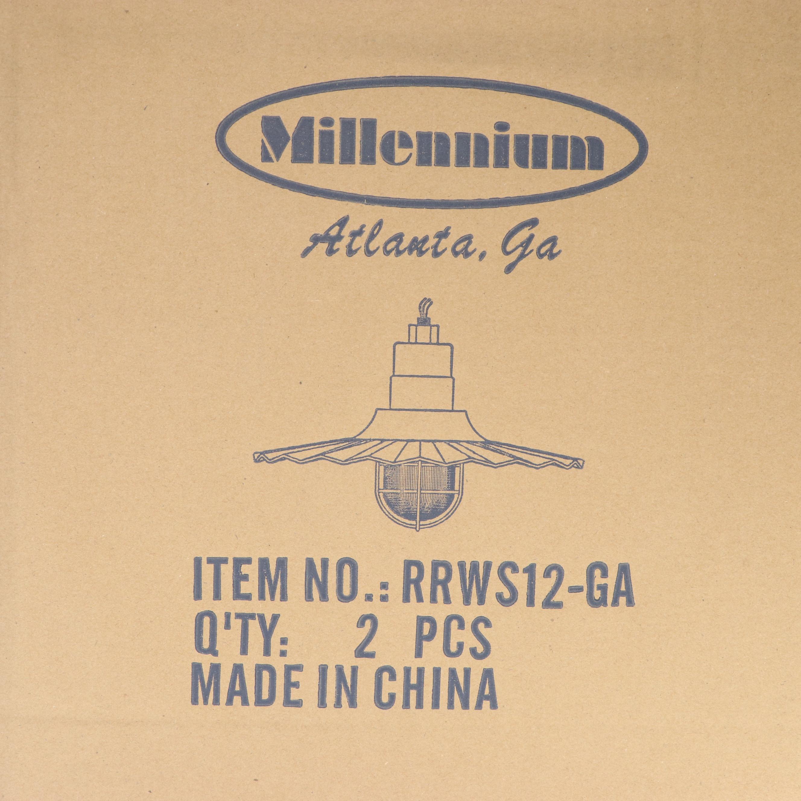 Two Millennium Lighting Stem Hung Radial Wave Shade Pendant Lights | EBTH