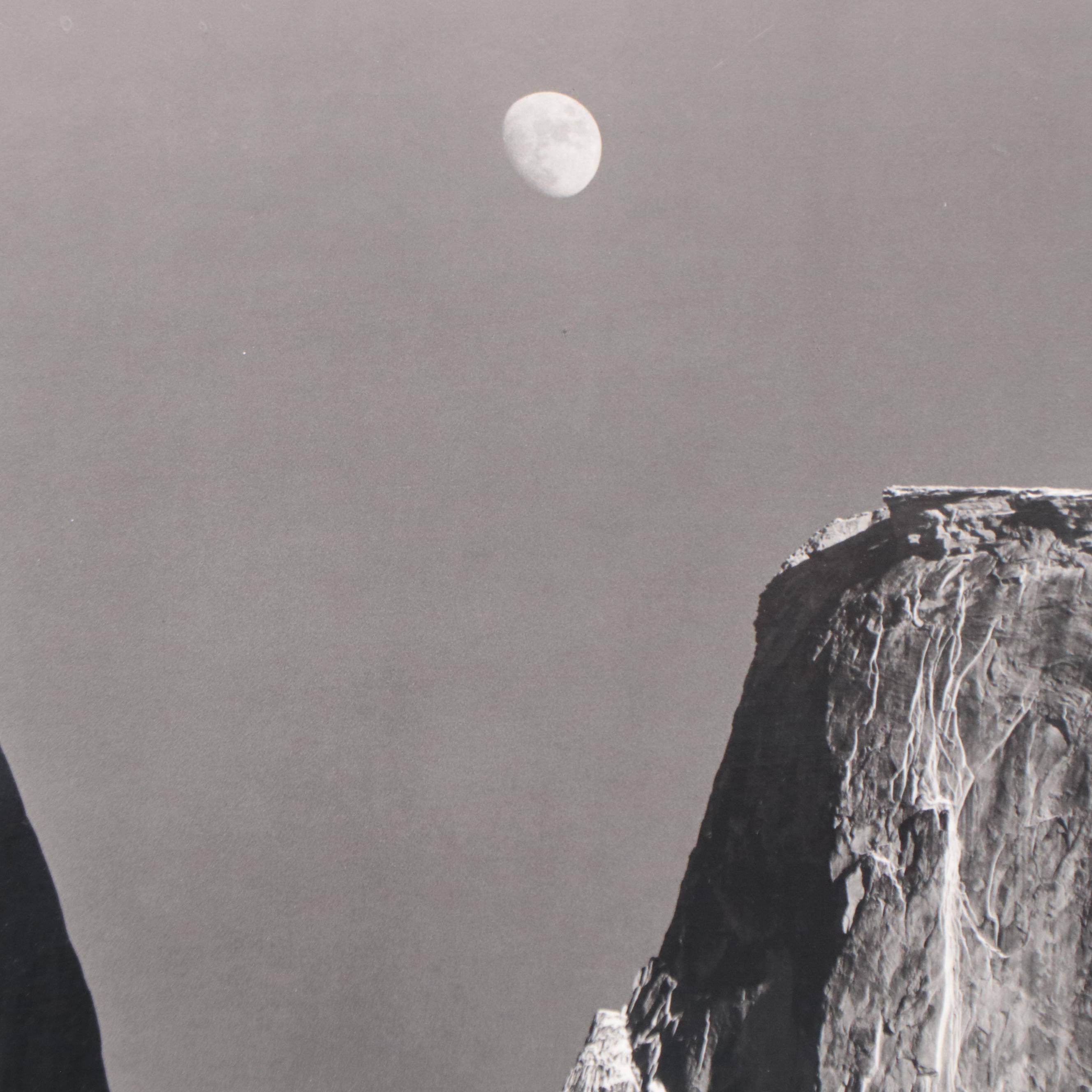 Offset Lithograph After Ansel Adams "Moon and Half Dome, Yosemite ...