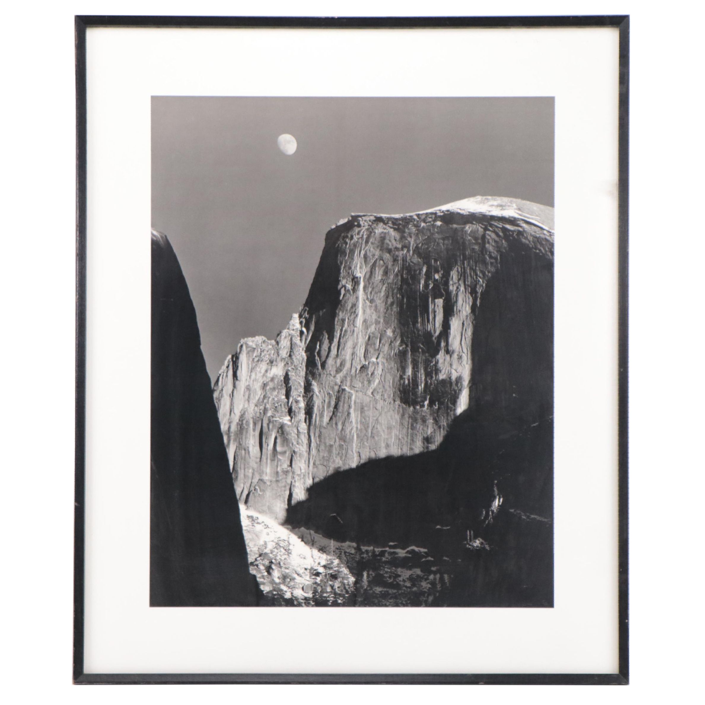 Offset Lithograph After Ansel Adams "Moon and Half Dome, Yosemite ...