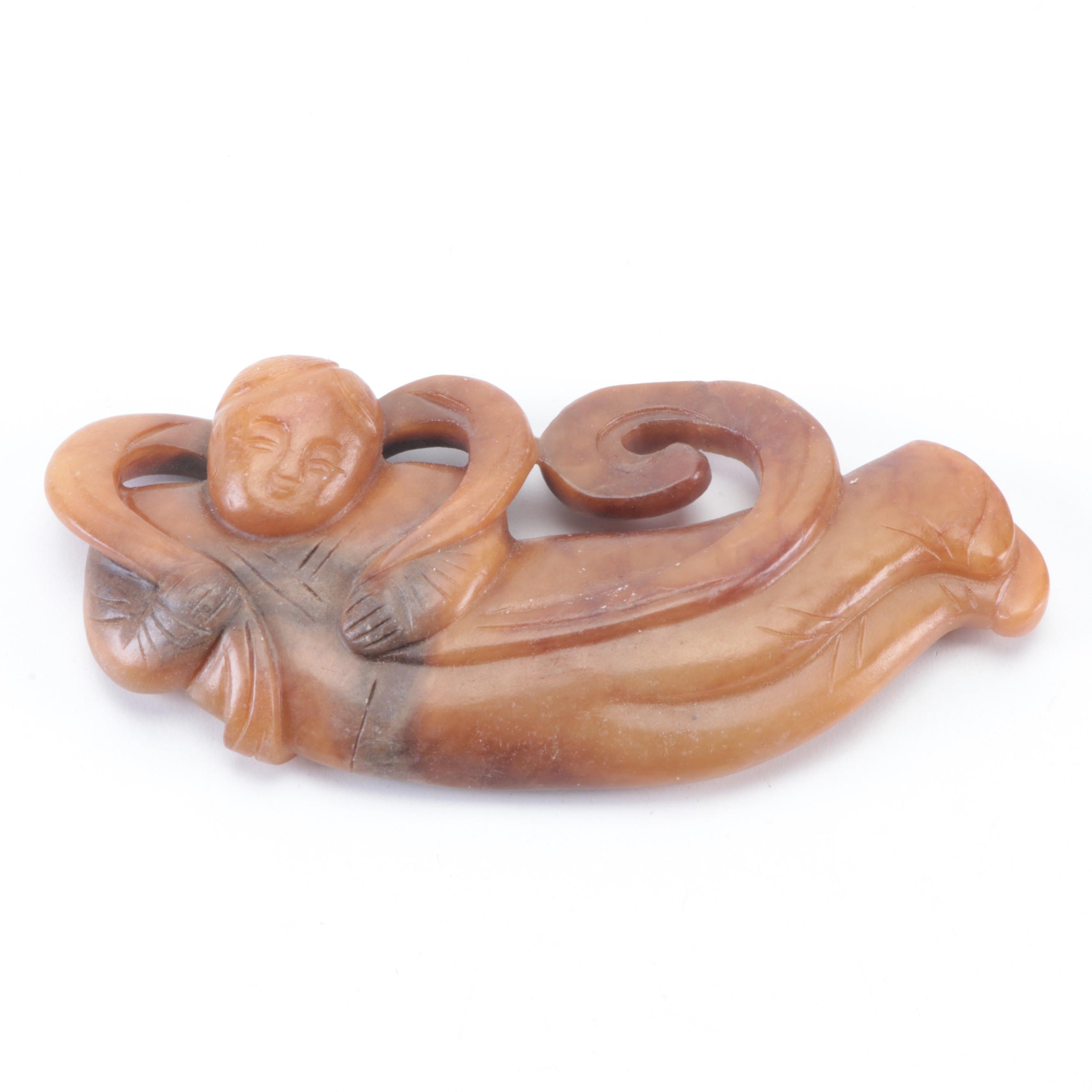 Chinese Carved Serpentine Figures | EBTH