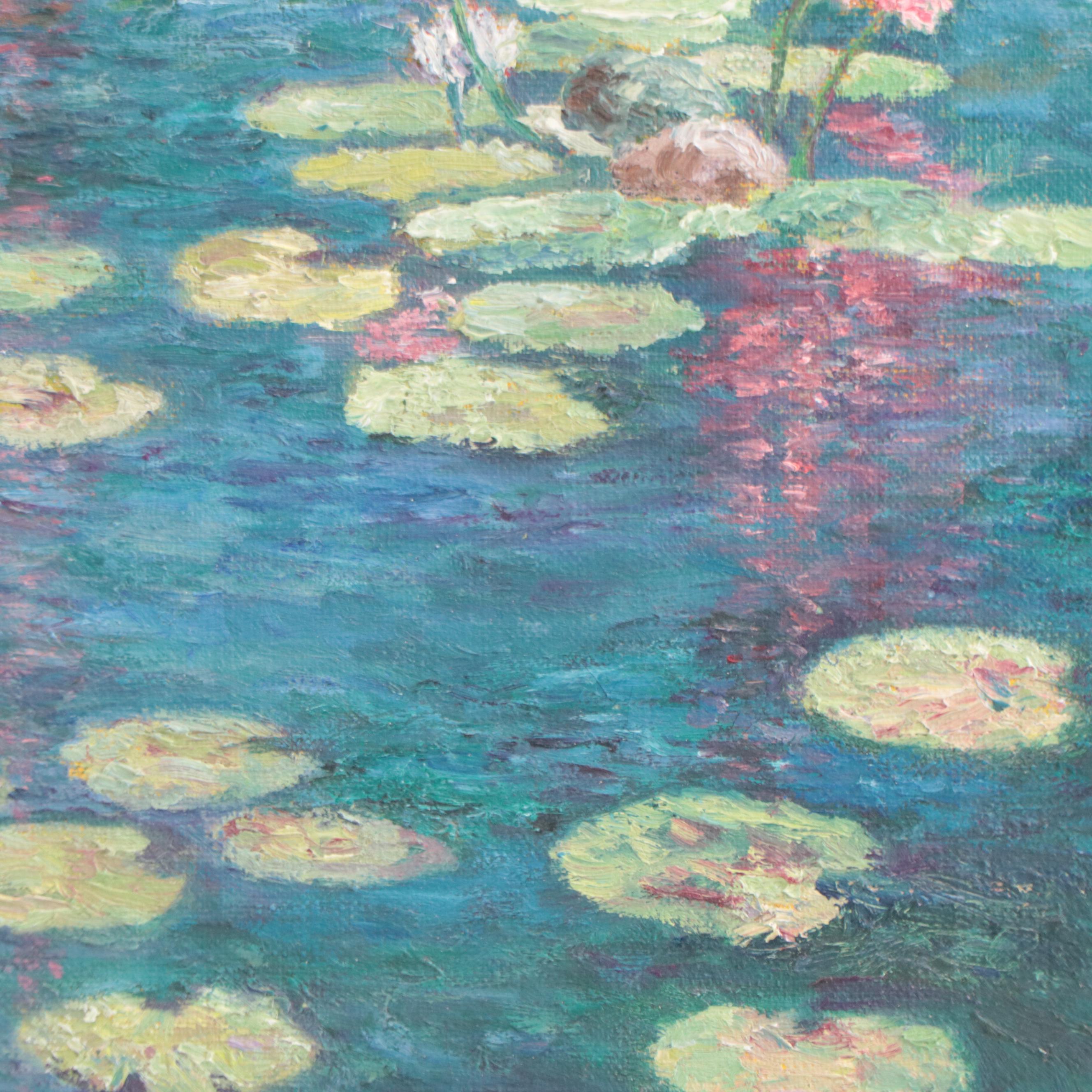 Jane Mayes Oil Painting "Swan Lake," 1969 | EBTH