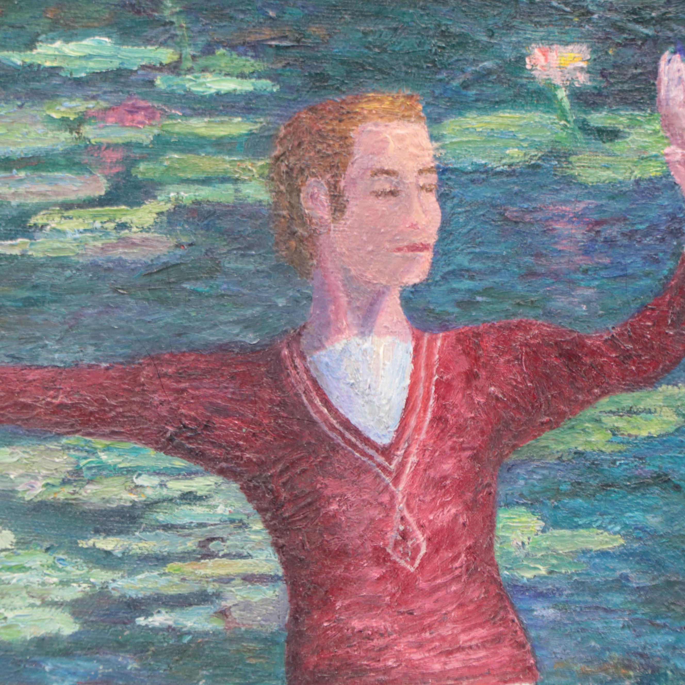 Jane Mayes Oil Painting "Swan Lake," 1969 | EBTH