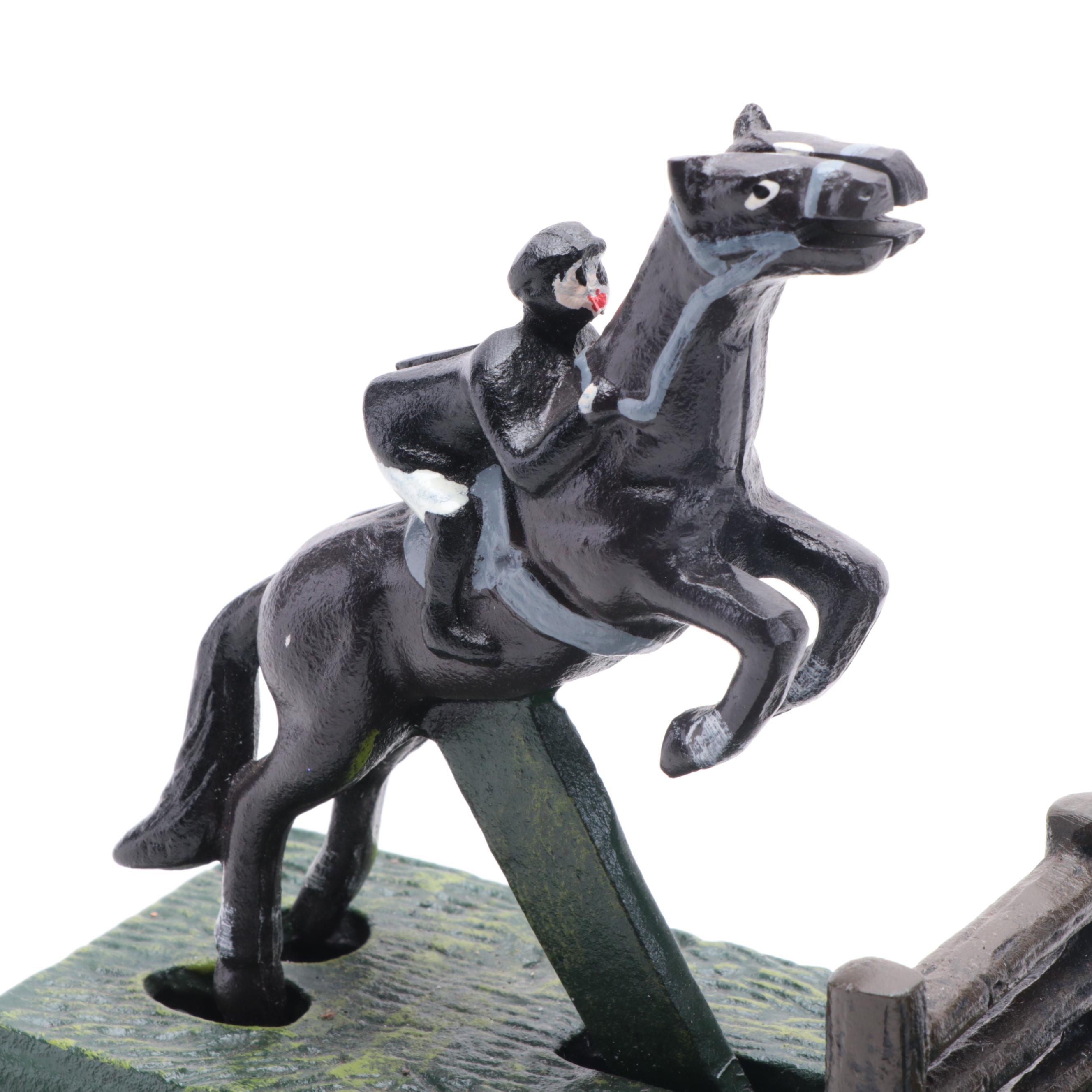 Reproduction "Show Jumper" Mechanical Cast Iron Bank | EBTH