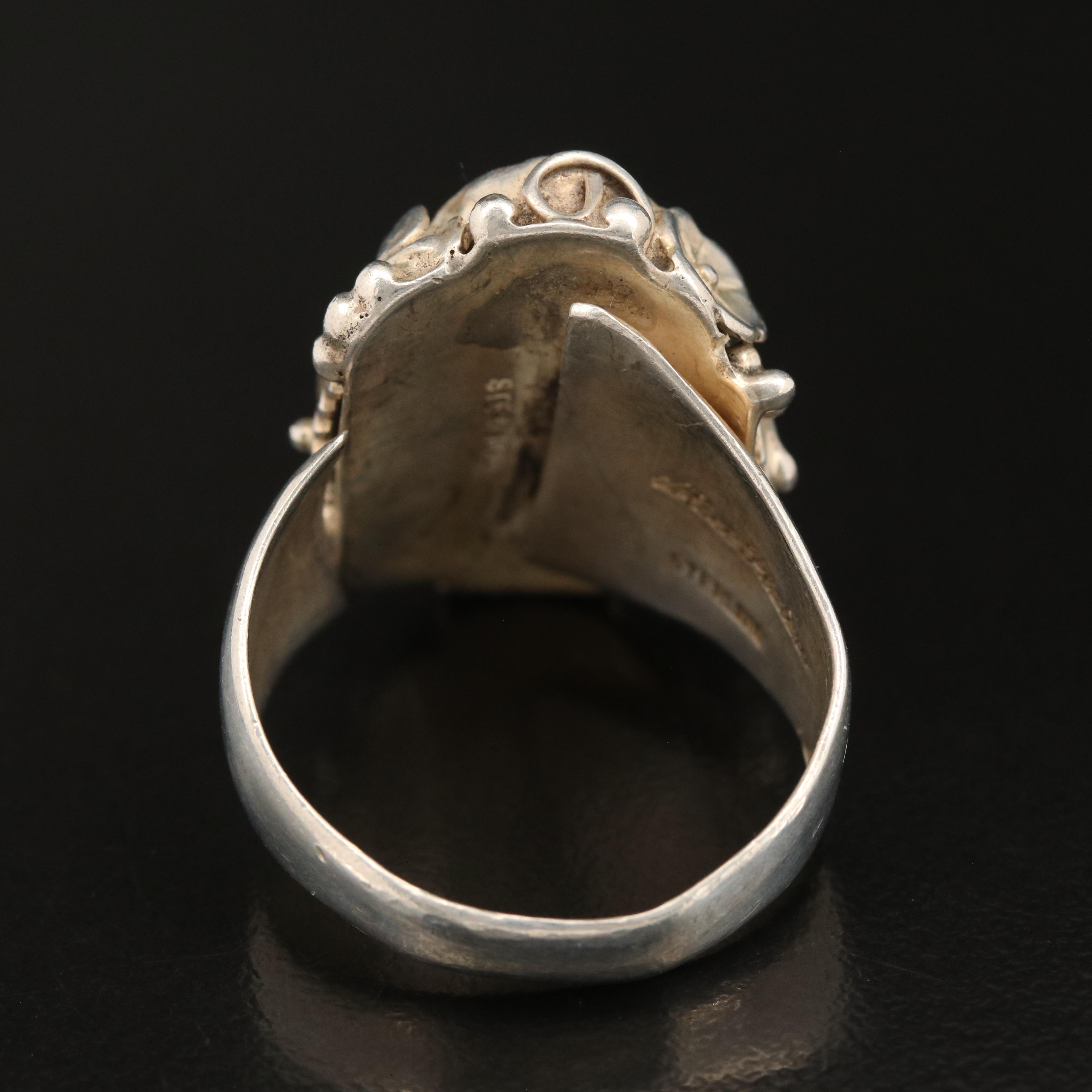 Alice Platero, Navajo Sterling Spiny Oyster Ring | EBTH