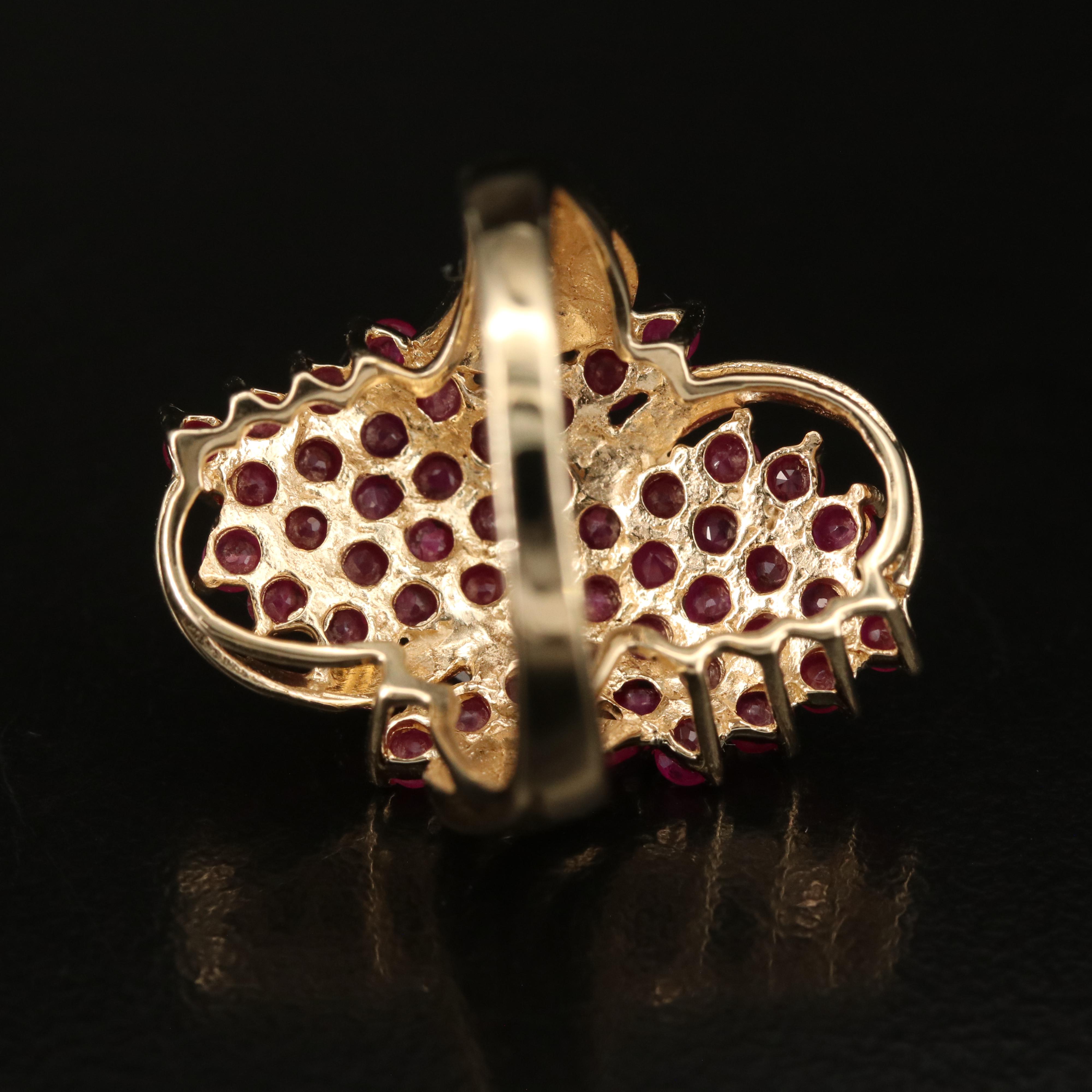 10K Ruby Cluster Ring | EBTH