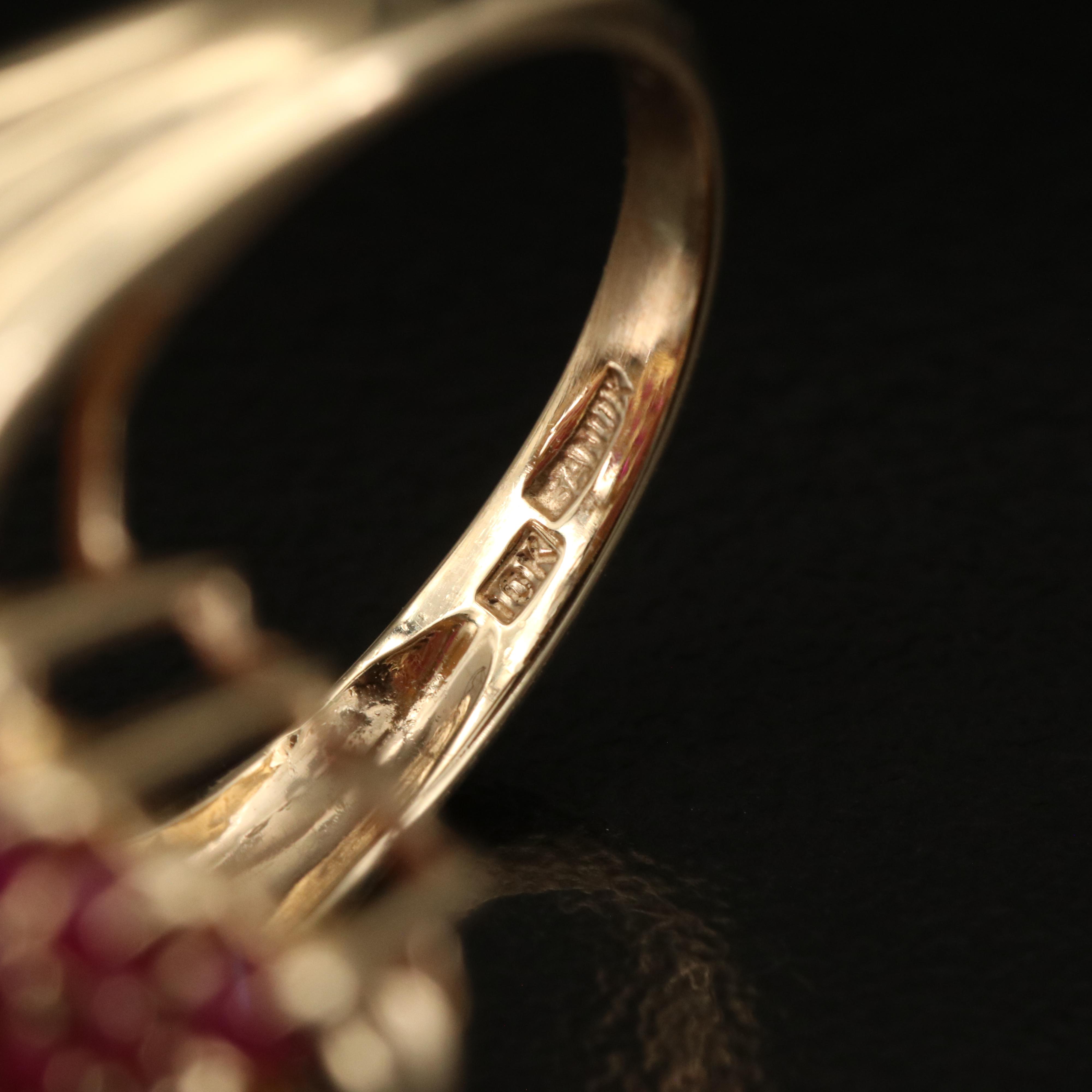 10K Ruby Cluster Ring | EBTH