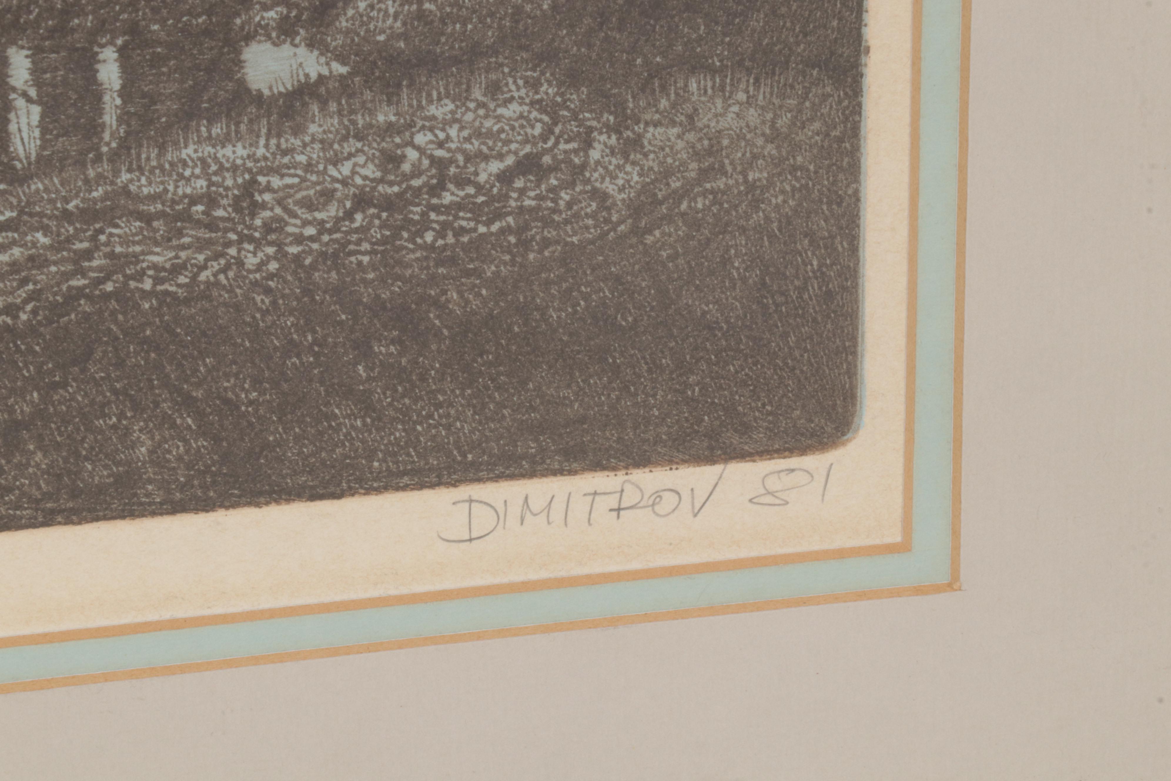 Antonin Dimitrov Color Etching "Silence," 1981 | EBTH