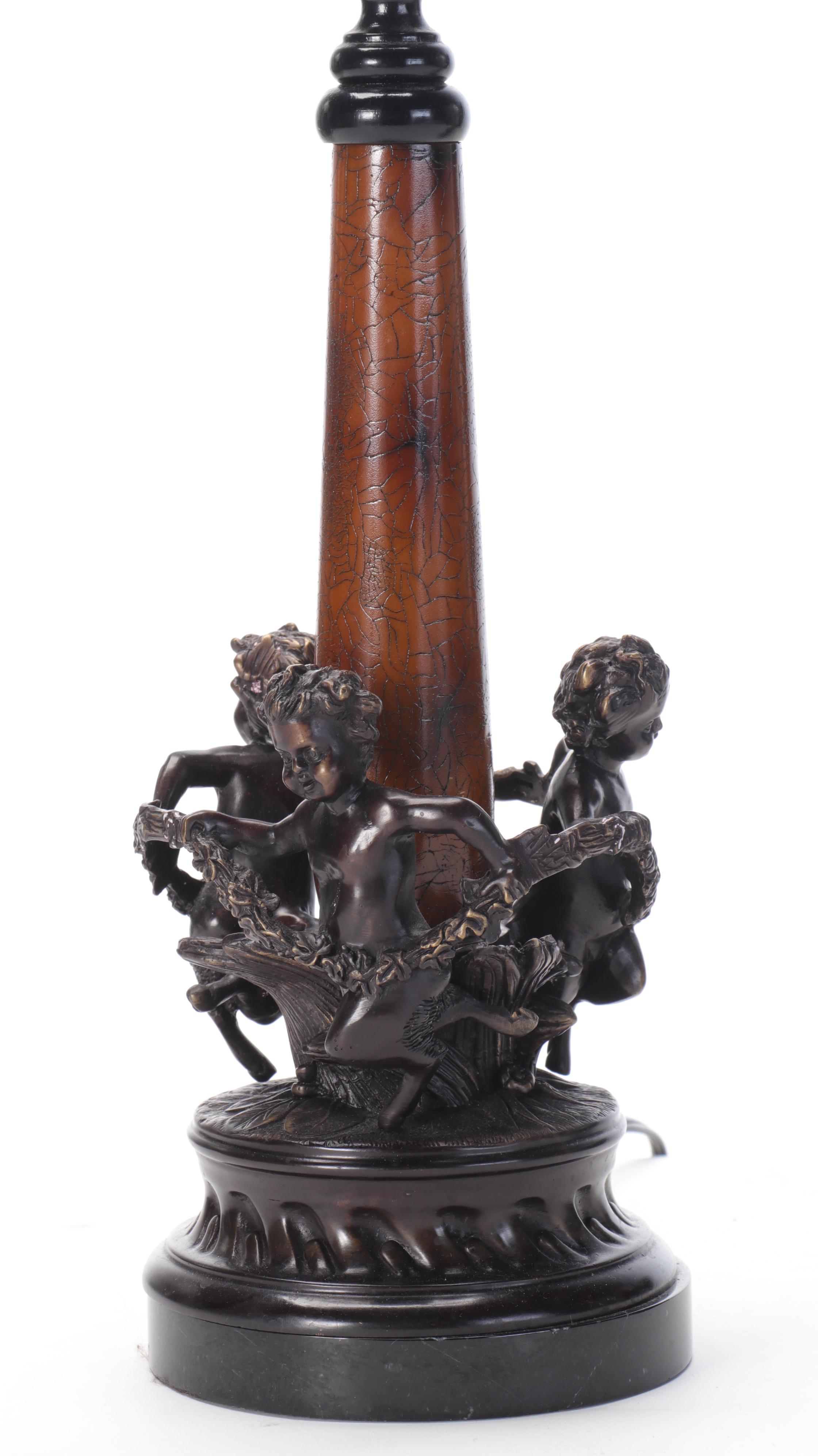 Neoclassical Style Satyr Bronzed Metal and Composite Table Lamps | EBTH