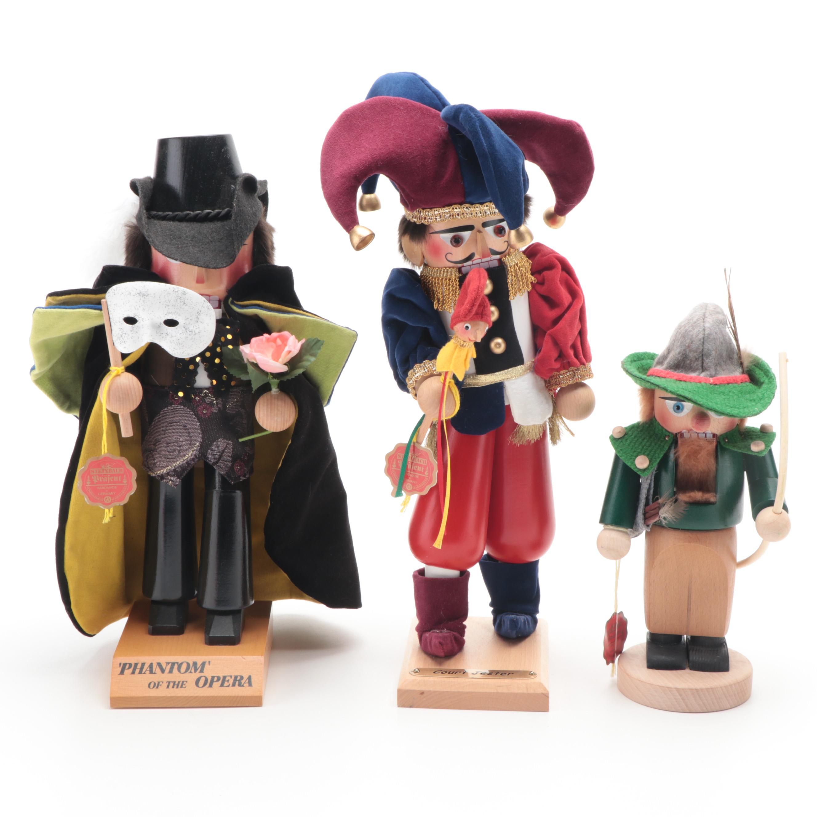 Steinbach Phantom of the Opera, Court Jester and Leprechaun German Nutcrackers | EBTH